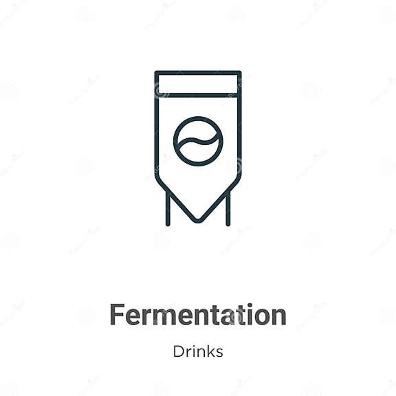 Fermentation Outline Vector Icon. Thin Line Black Fermentation Icon, Flat Vector Simple Element ...