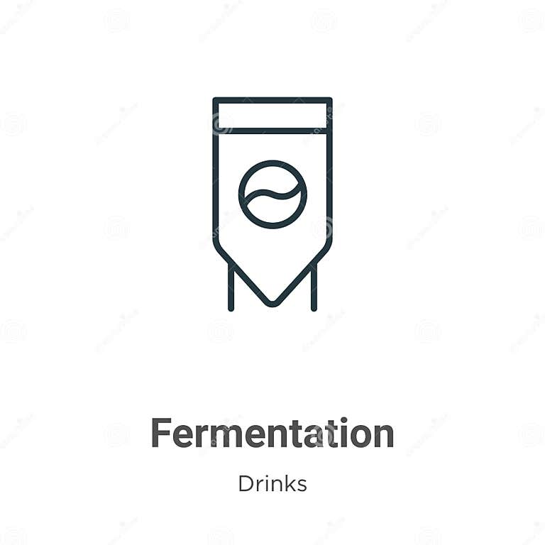 Fermentation Outline Vector Icon. Thin Line Black Fermentation Icon, Flat Vector Simple Element ...