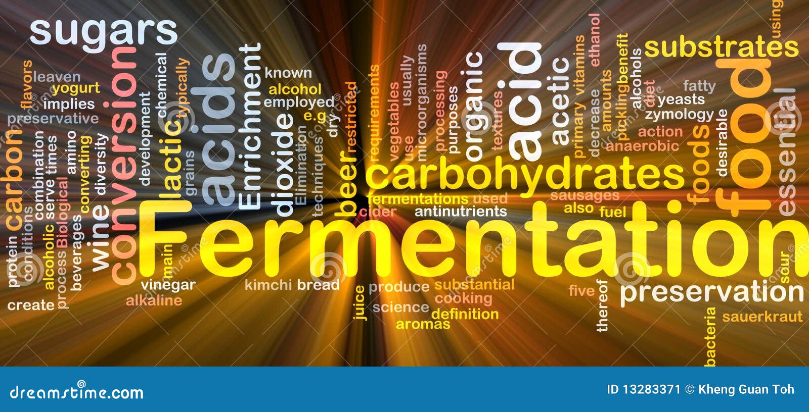 Fermentation Process Background Concept Glowing Stock Illustration ...