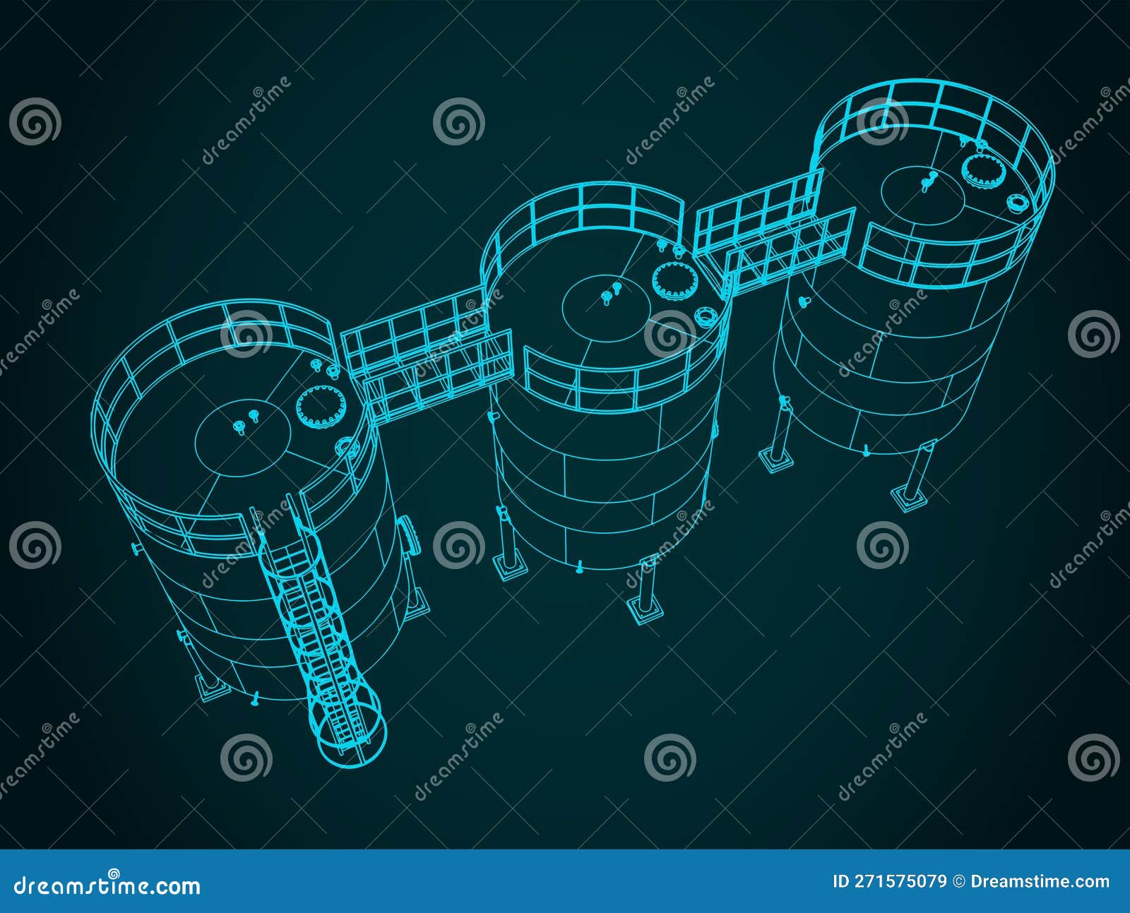 Fermentation Stainless Steel Tanks Vector Illustration | CartoonDealer ...