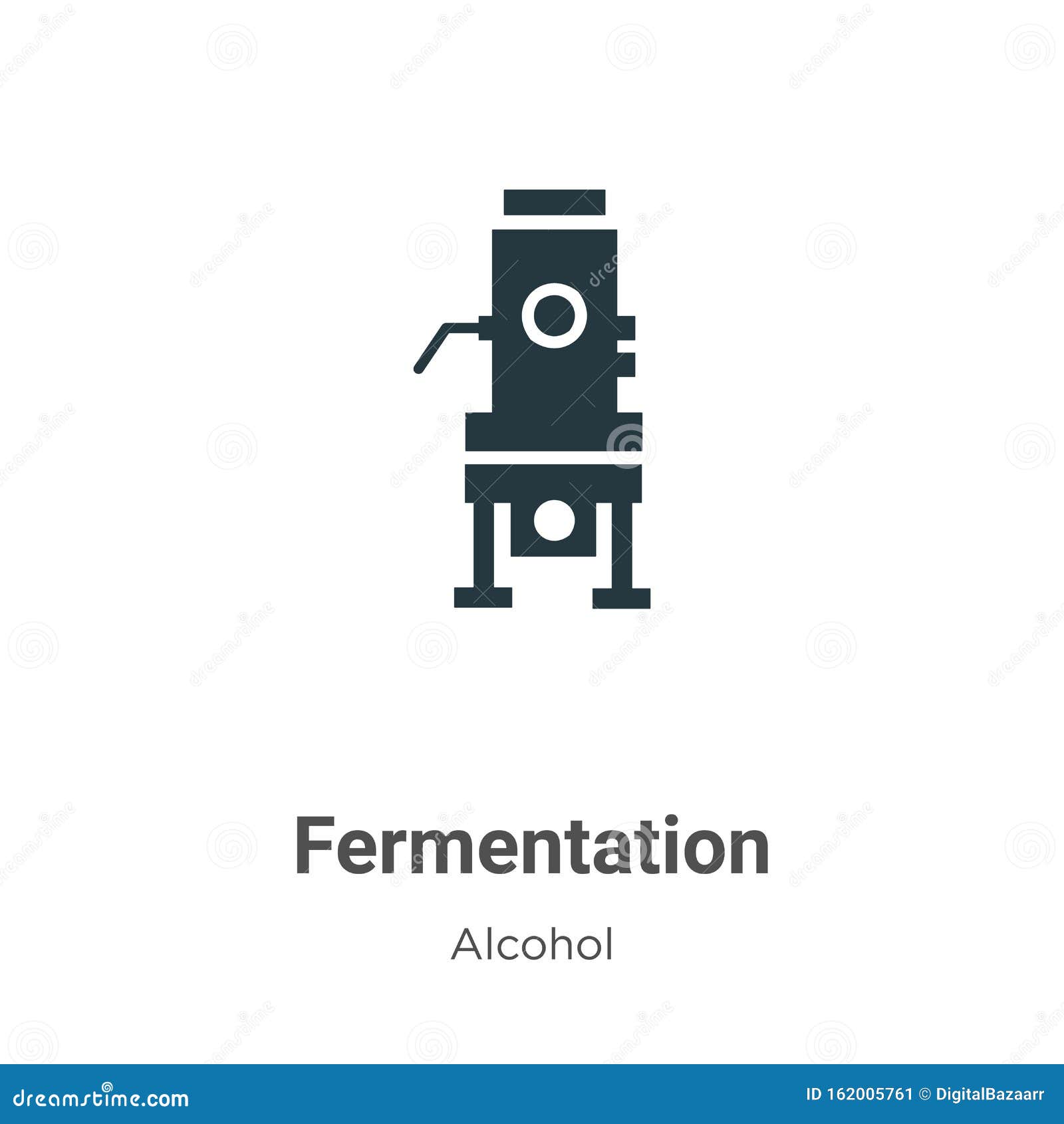 Fermentation Vector Icon on White Background. Flat Vector Fermentation ...
