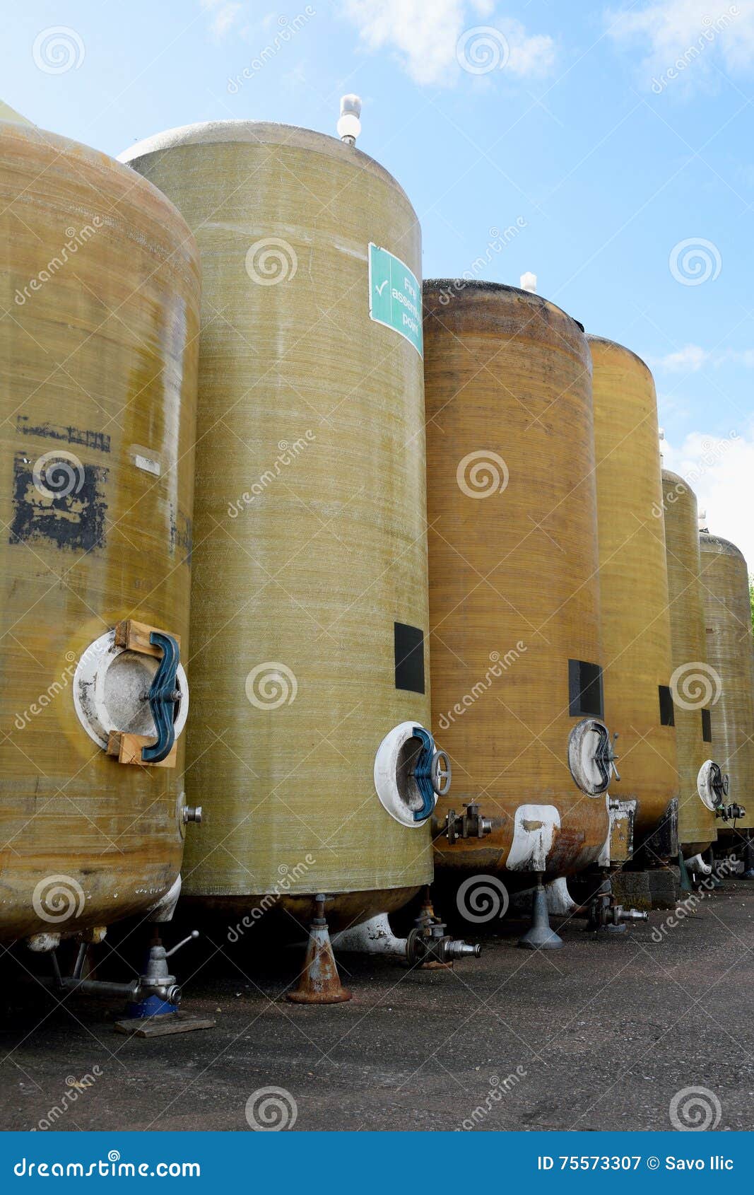 Fermentation vessels stock image. Image of cylinder, brewing - 75573307