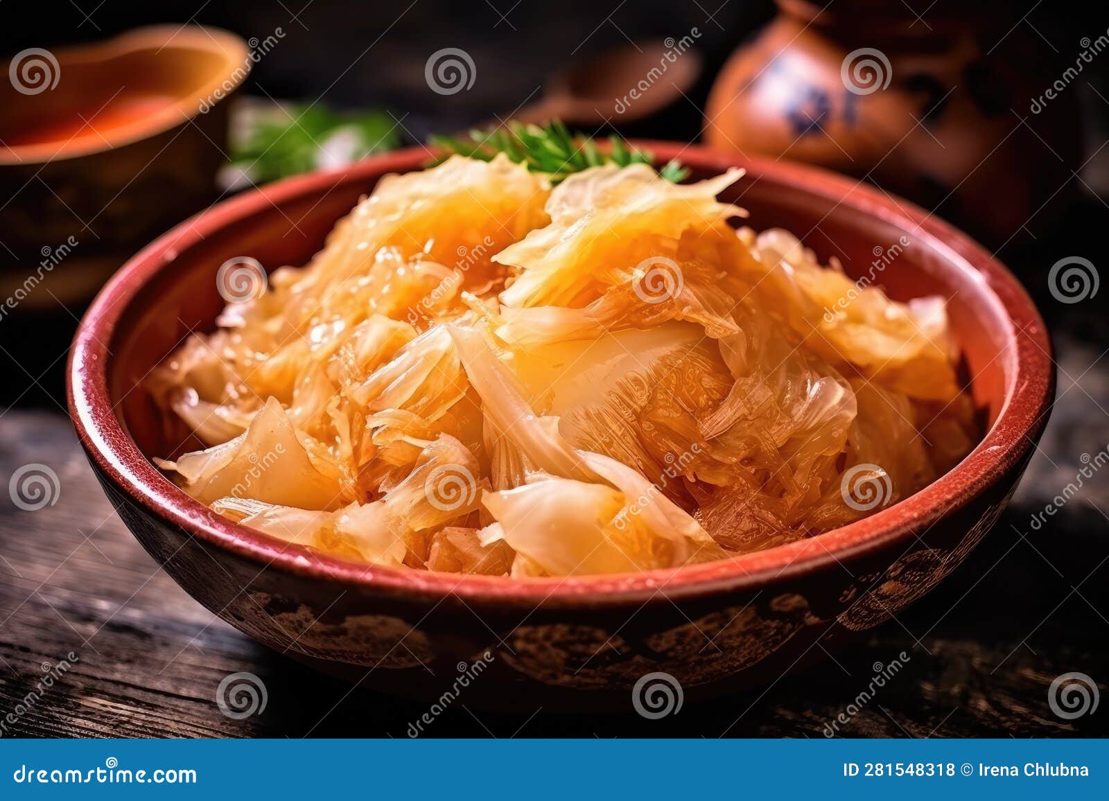 Fermented Cabbage in a Plate. Generative AI Stock Illustration ...