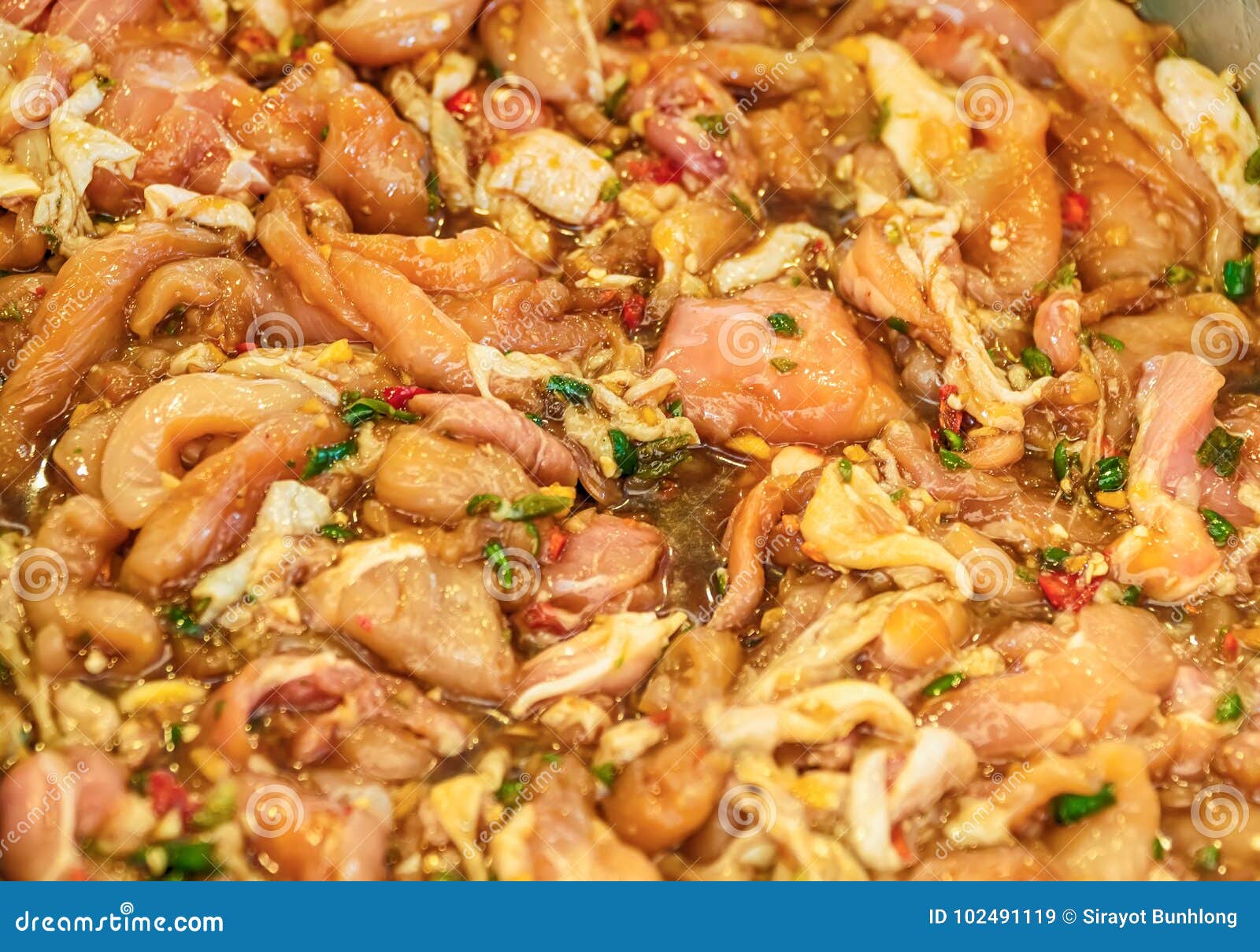 The Fermented Fresh Chicken Meat Stock Image - Image of fermenting ...