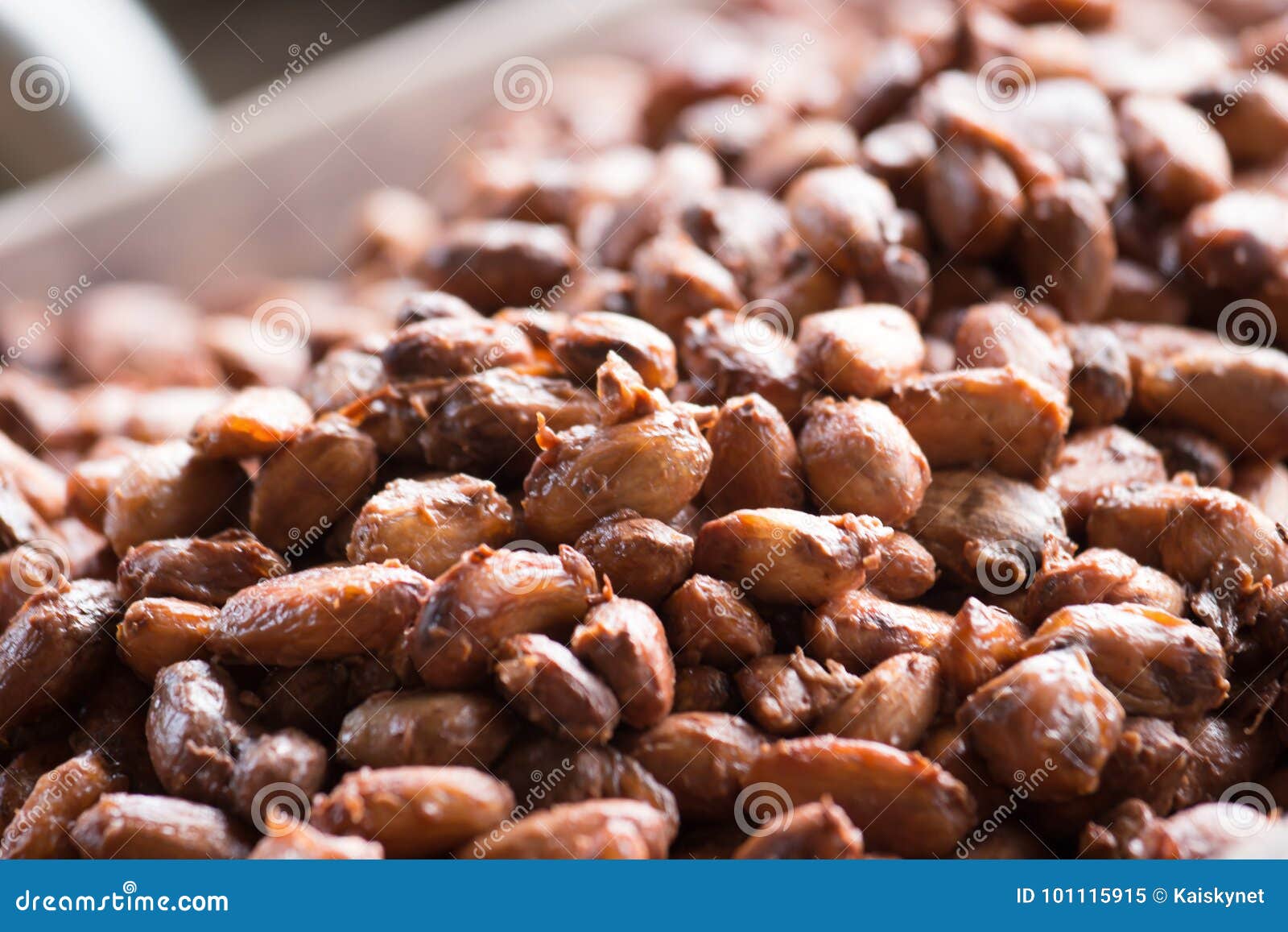 Fermented and Fresh Cocoa-beans Lying in the Wooden Box Stock Image ...