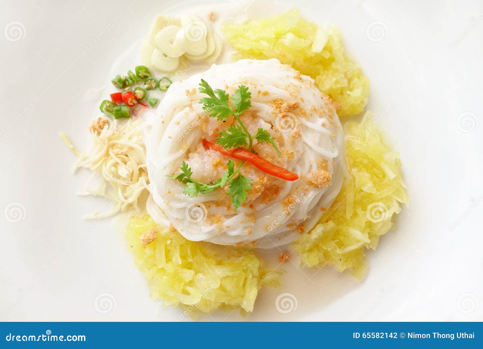 Fermented Rice Flour Noodles Stock Photo - Image of asian, gourmet ...