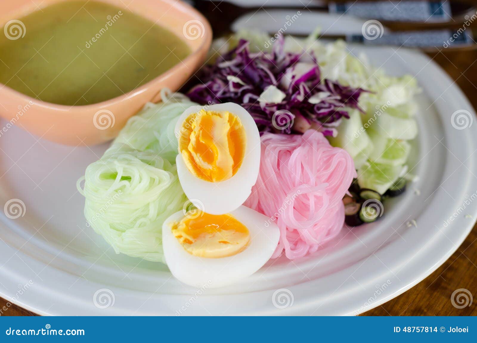 Fermented Rice Flour Noodles Stock Photo - Image of colour, dish: 48757814