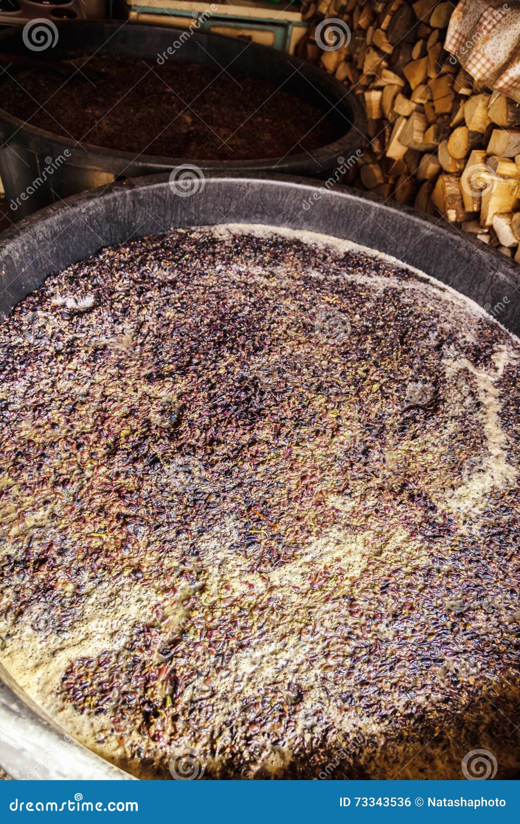 Fermenting Grapes stock photo. Image of sweet, vertical - 73343536