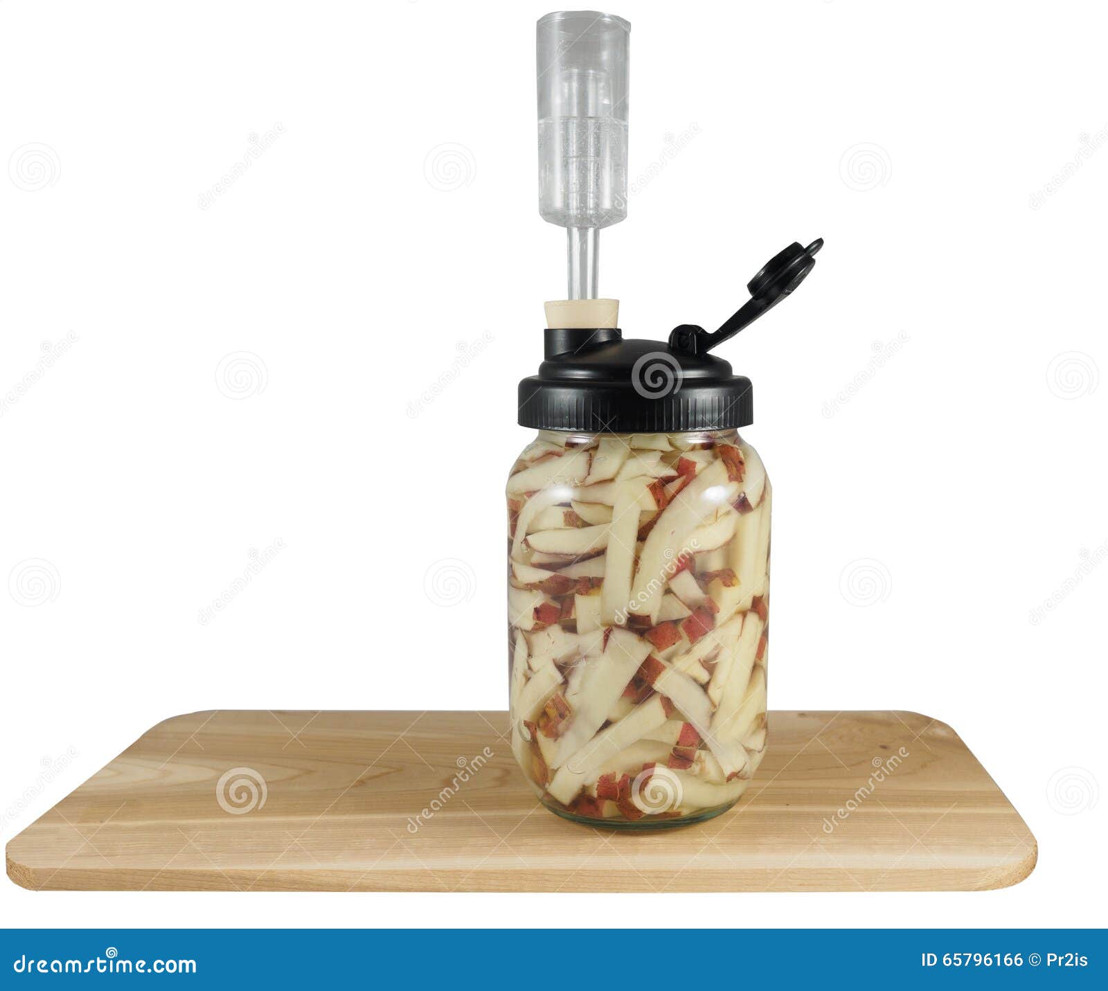 Fermenting potato in a jar stock photo. Image of lactic - 65796166