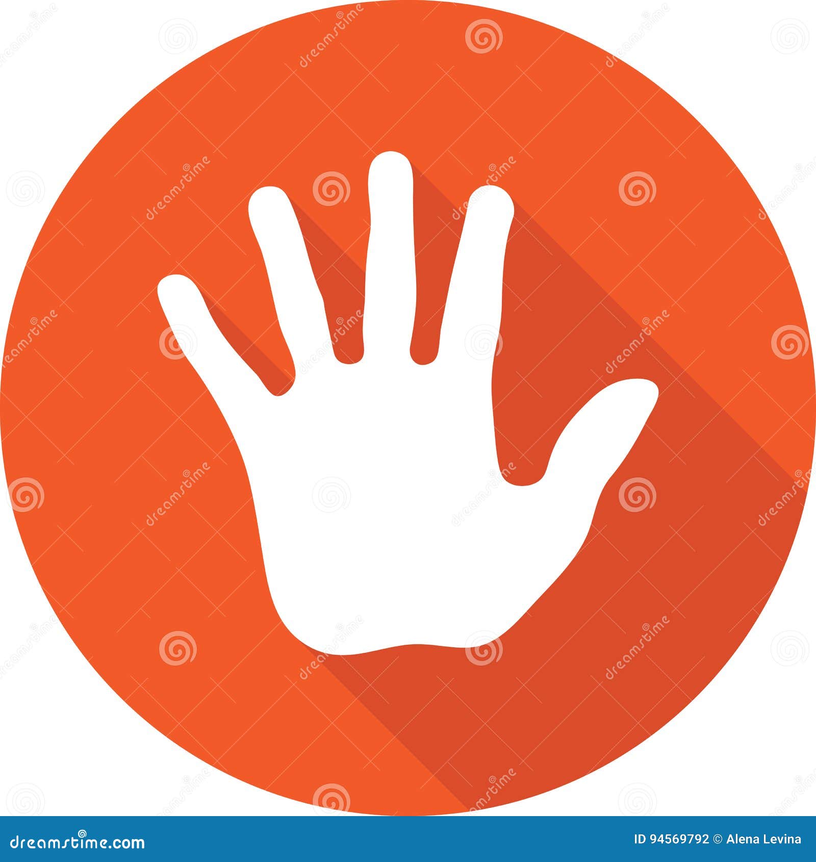 Fermi Il Vettore Dell'icona Della Mano Illustrazione Vettoriale ...