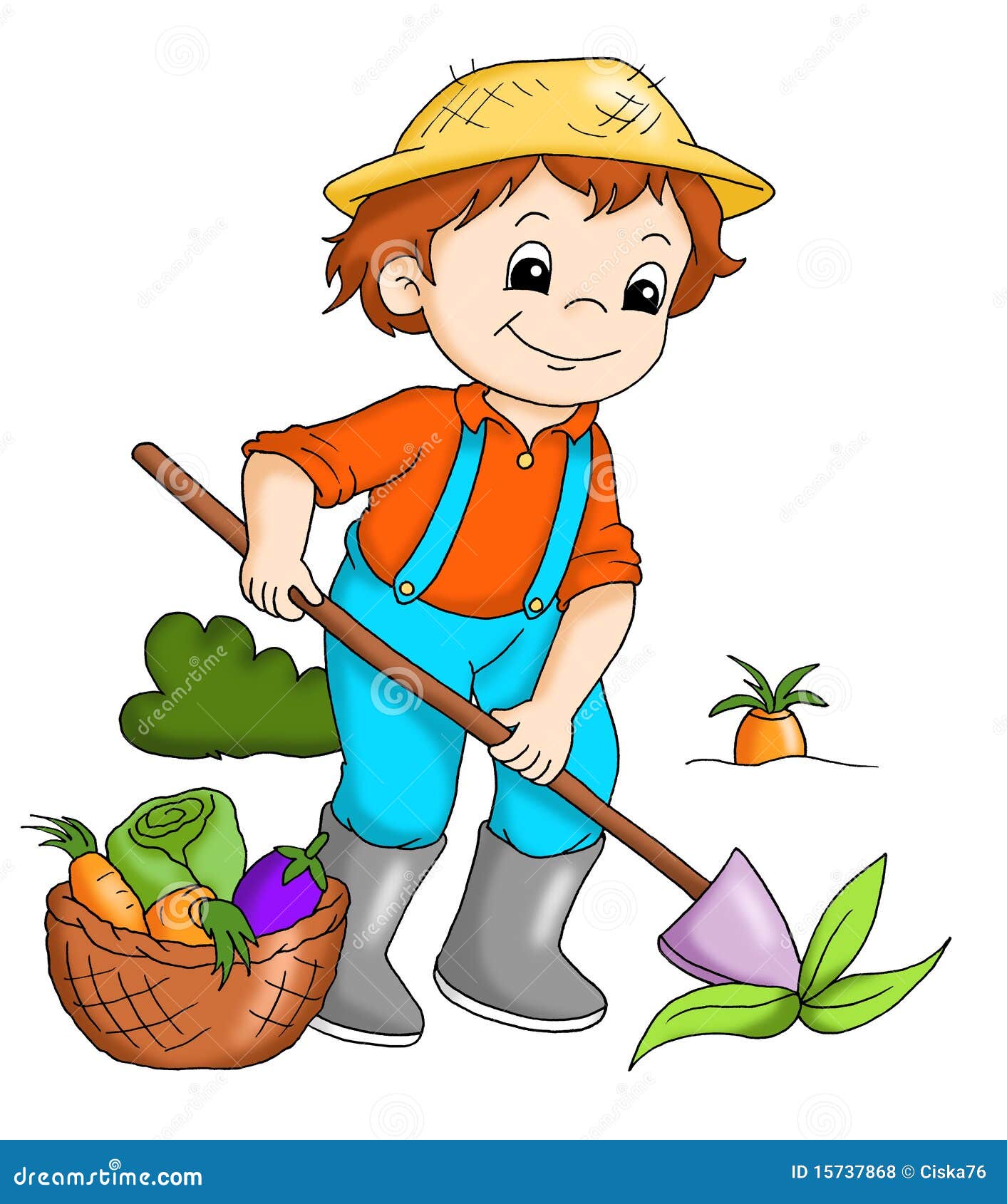 Fermier illustration stock. Illustration du couleur, fruit - 15737868