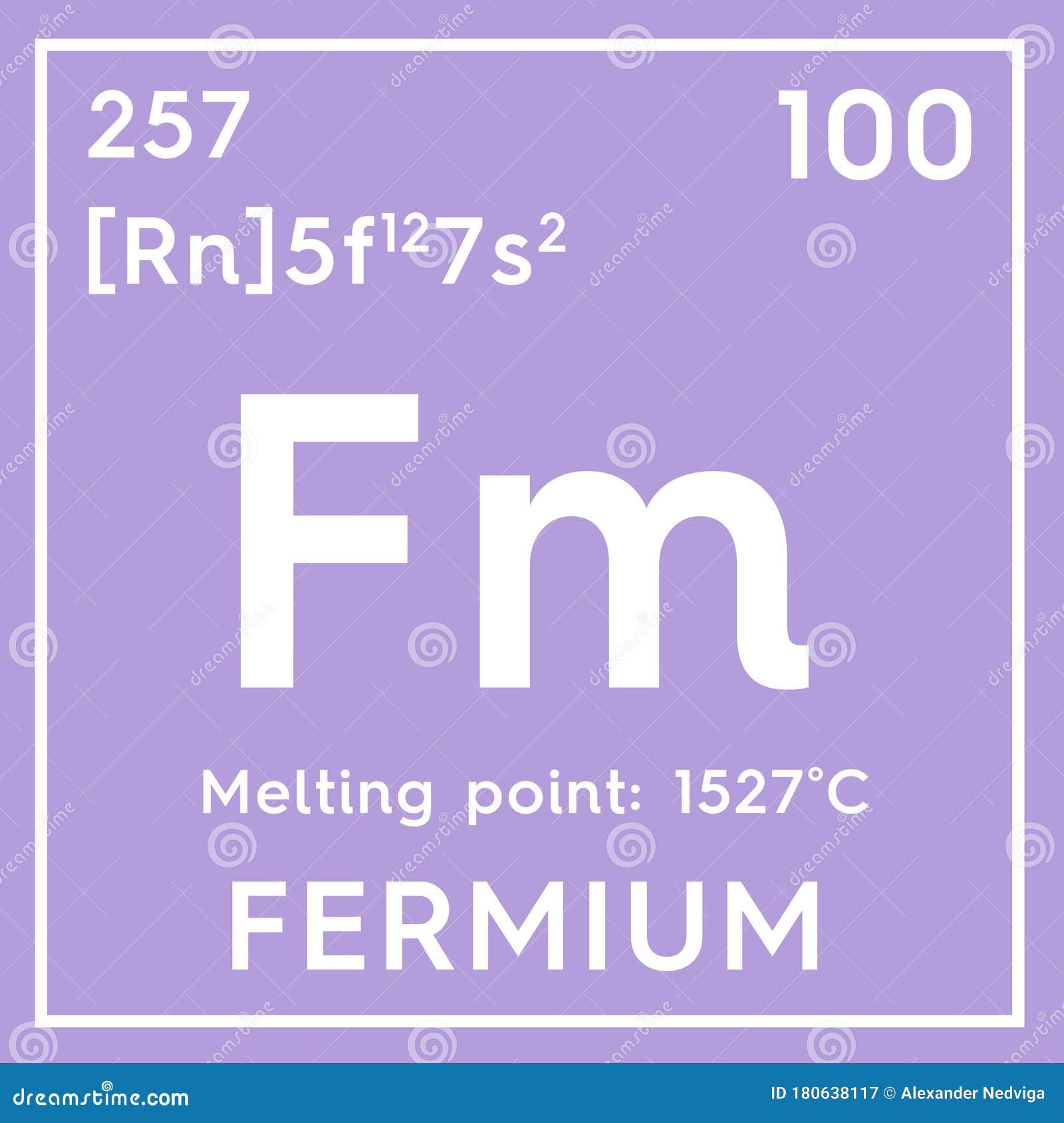 Fermium. Actinoids. Chemical Element of Mendeleev S Periodic Table. 3D ...