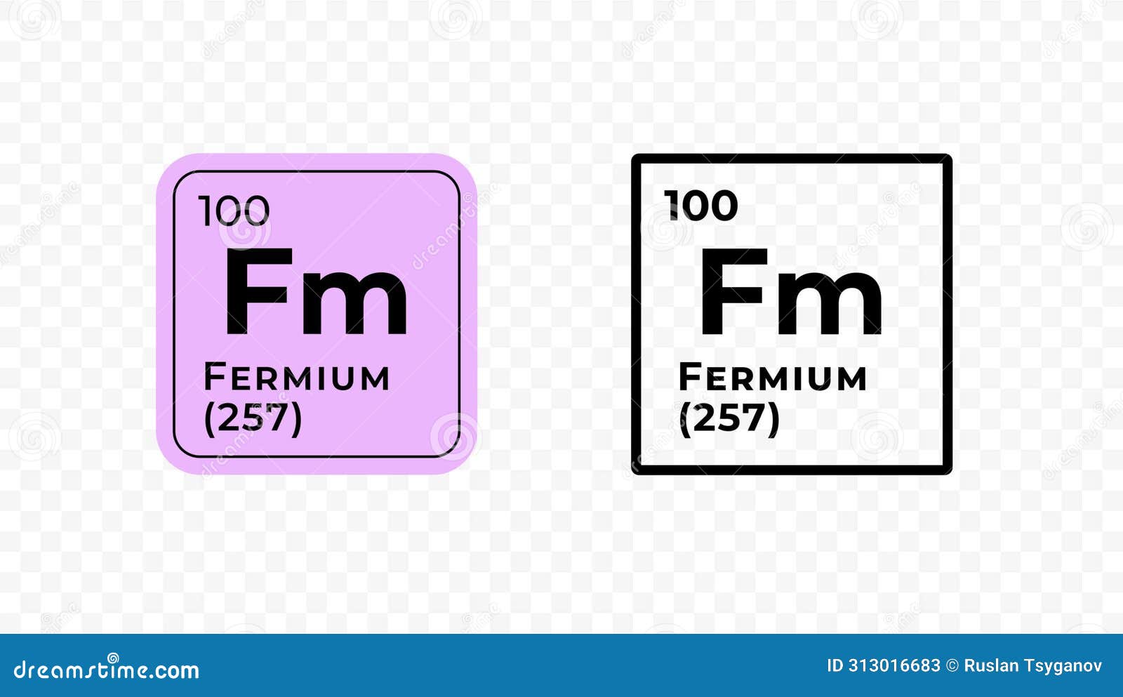 Fermium, Chemical Element of the Periodic Table Vector Stock Vector ...