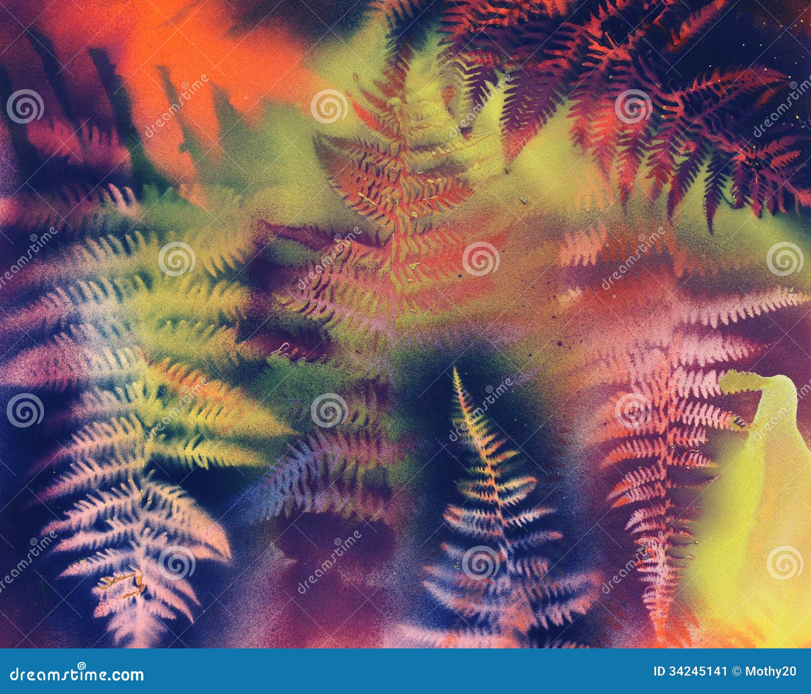 Fern Abstract stockbild. Bild von farbe, kunst, zeichnen - 34245141
