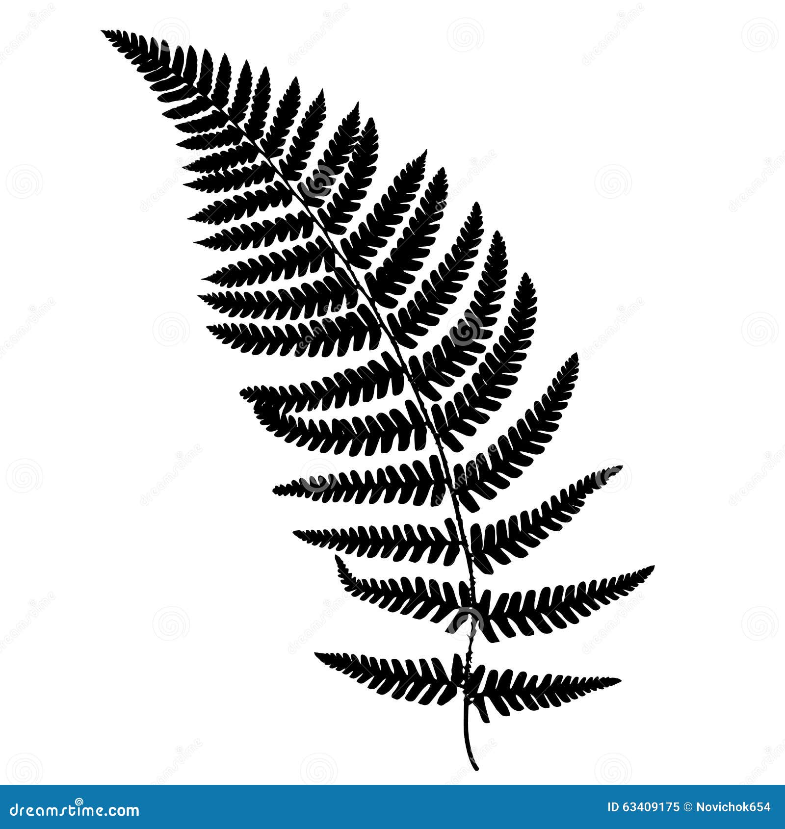 Fern Silhouette Cartoon Vector | CartoonDealer.com #57765431