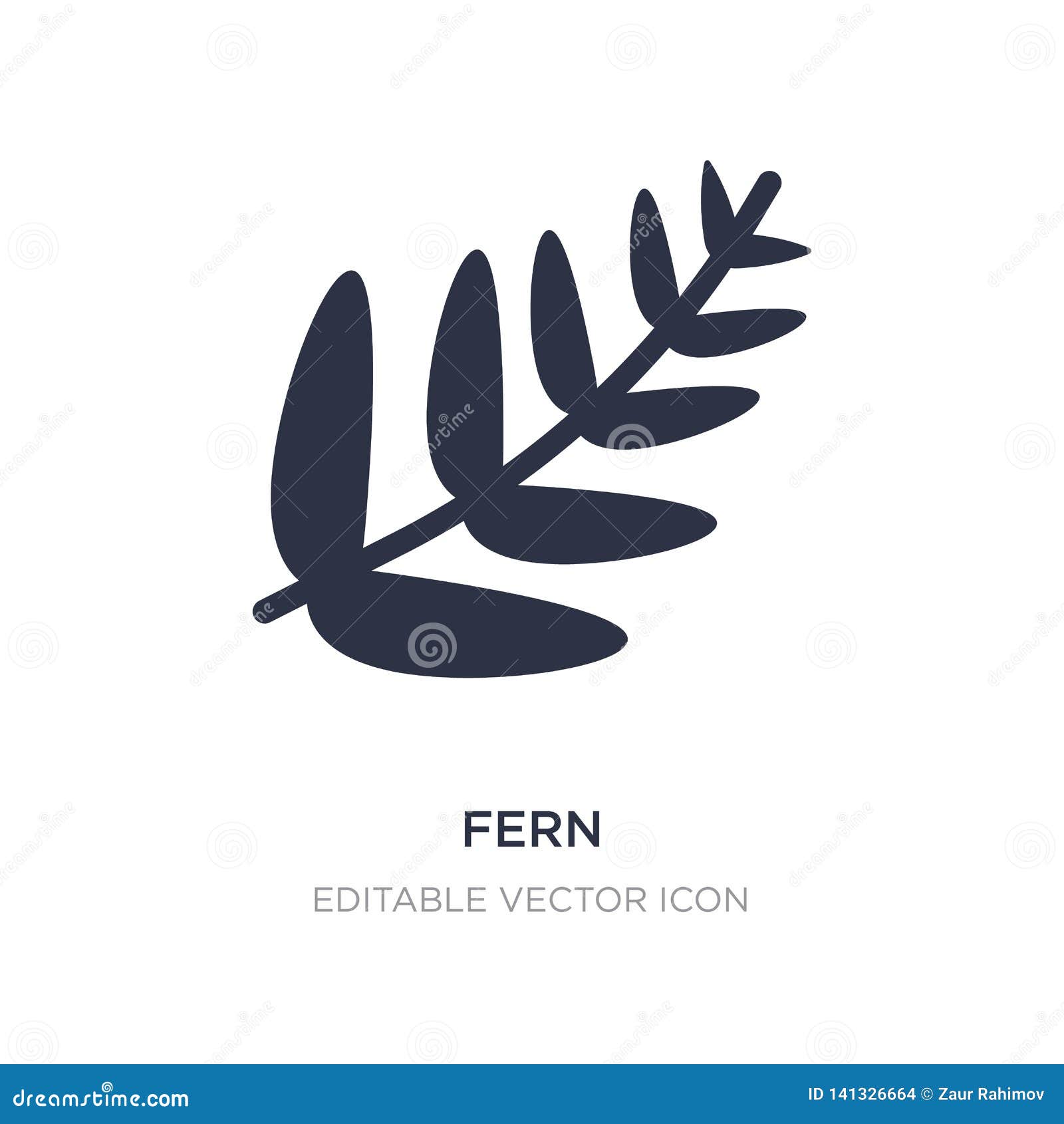 Fern Icon on White Background. Simple Element Illustration from Nature ...