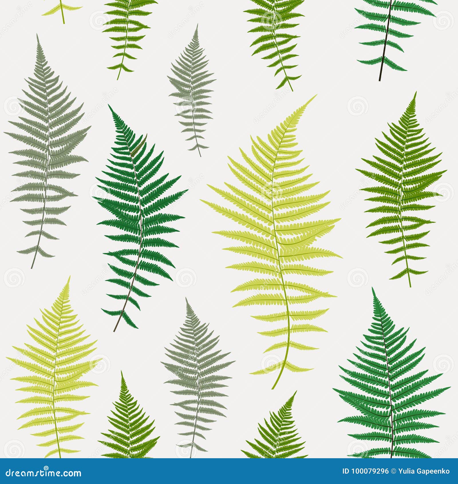 Fern Leaf Vector Fern Leaf Vector Seamless Pattern Background Stock ...