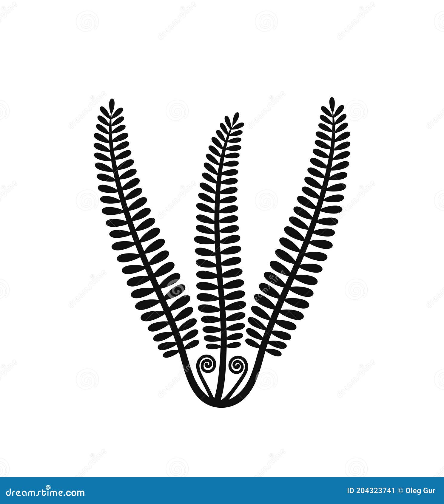 Fern Logo. Isolated Fern on White Background Stock Vector ...