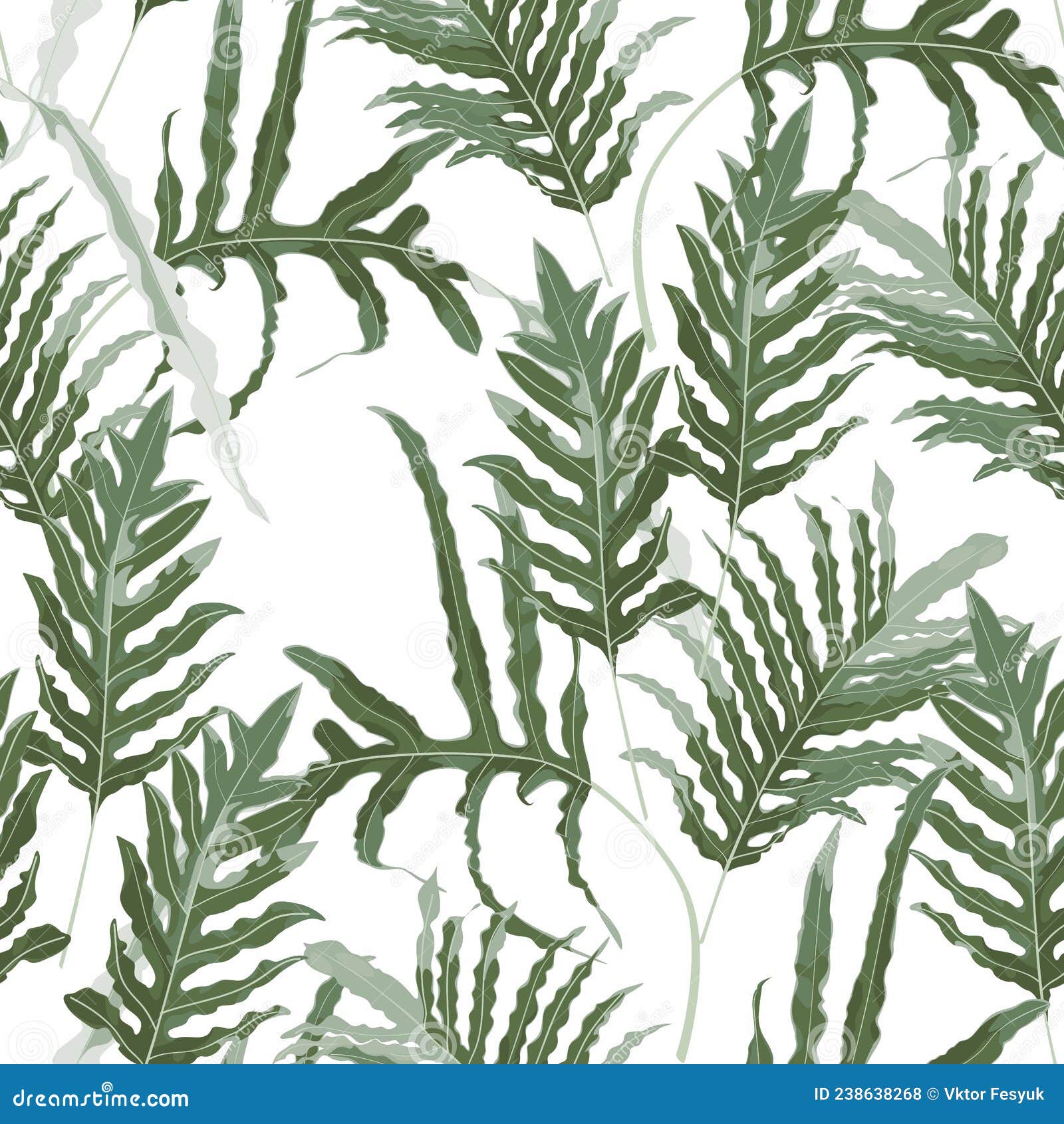 Fern Seamless Pattern. Leaves of the Fern. Pattern for the Fabric. Fern ...