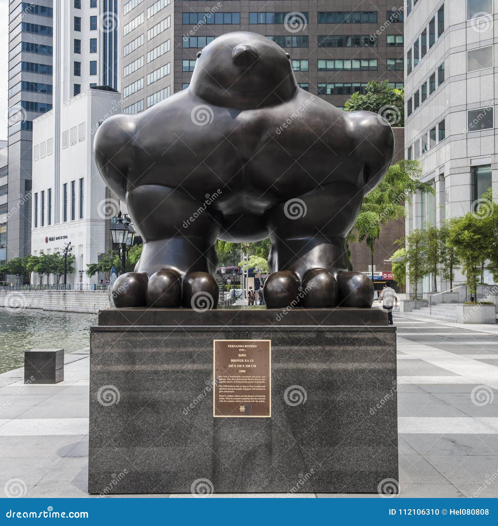 Fernando Botero, Oiseau, Statue En Bronze, Singapour Image éditorial ...