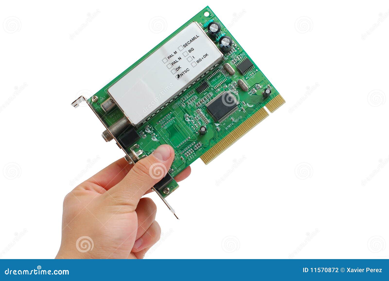 Fernsehpci-Karte Auf Weißem Hintergrund Stockfoto - Bild von computer ...