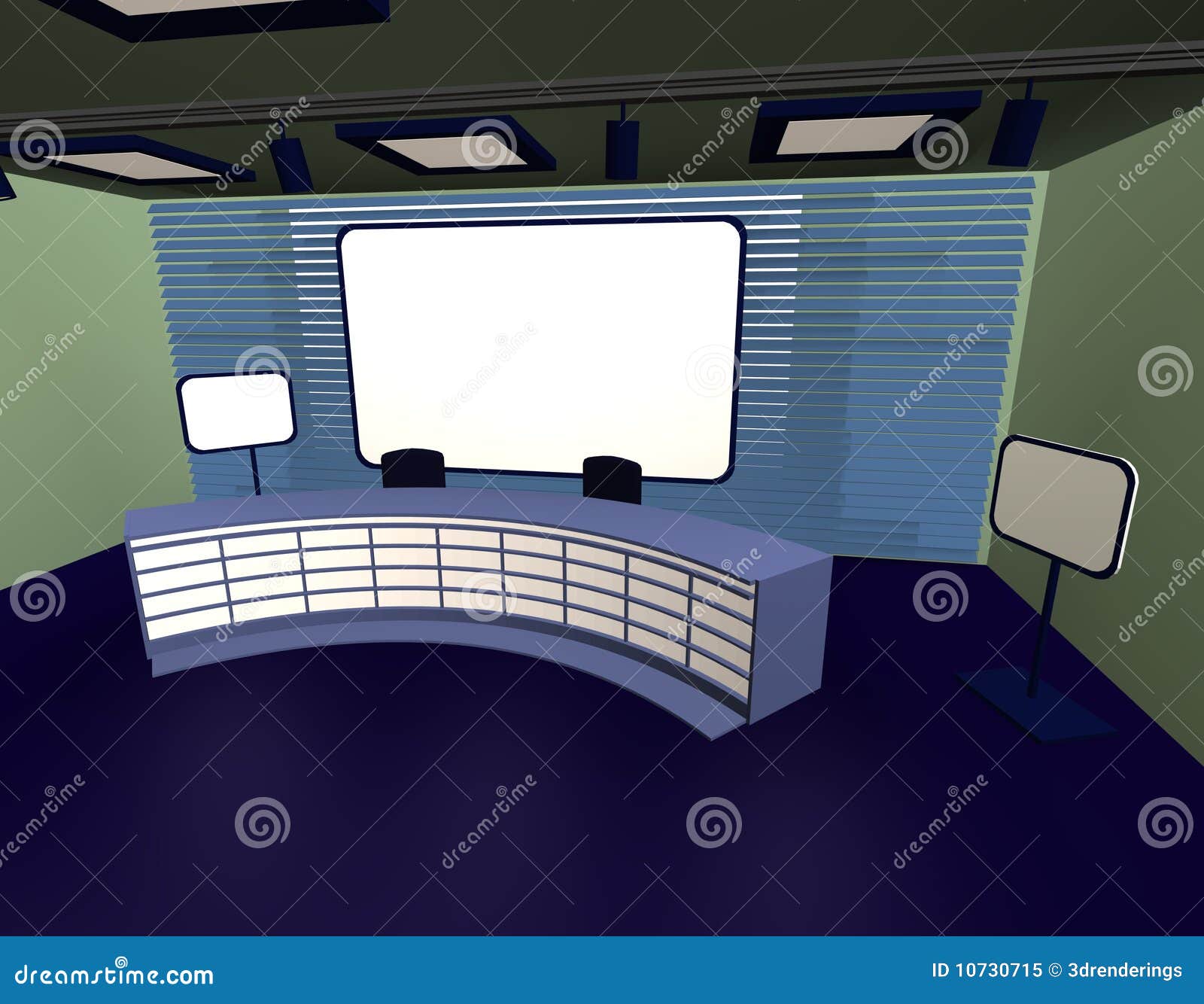 Fernsehstudio stock abbildung. Illustration von programm - 10730715