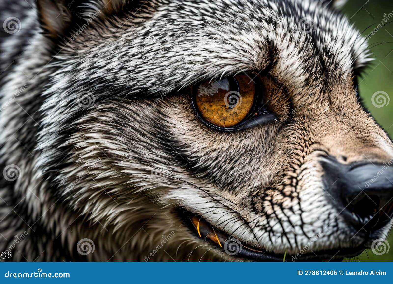 Ferocious Animal Heads Wolf and Crocodile.AI Generated Stock ...