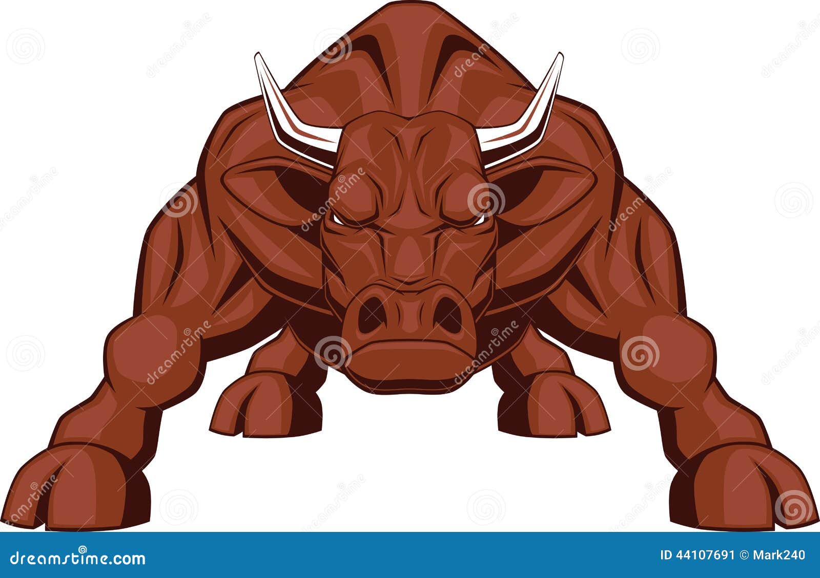 Ferocious bull stock vector. Illustration of gore, proud - 44107691