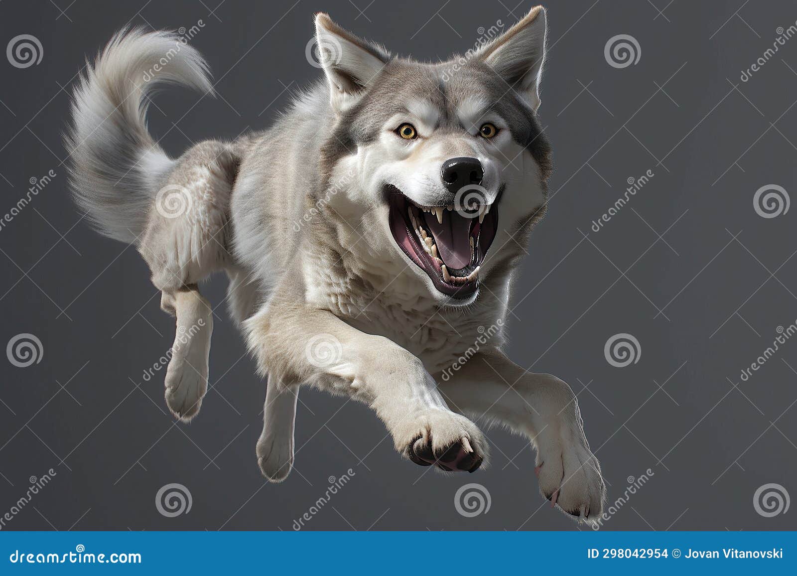 Ferocious Dog, Realistic 3d Render Stock Illustration - Illustration of ...