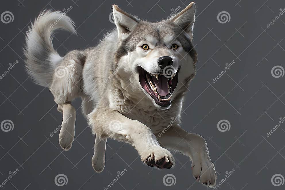 Ferocious Dog, Realistic 3d Render Stock Illustration - Illustration of ...