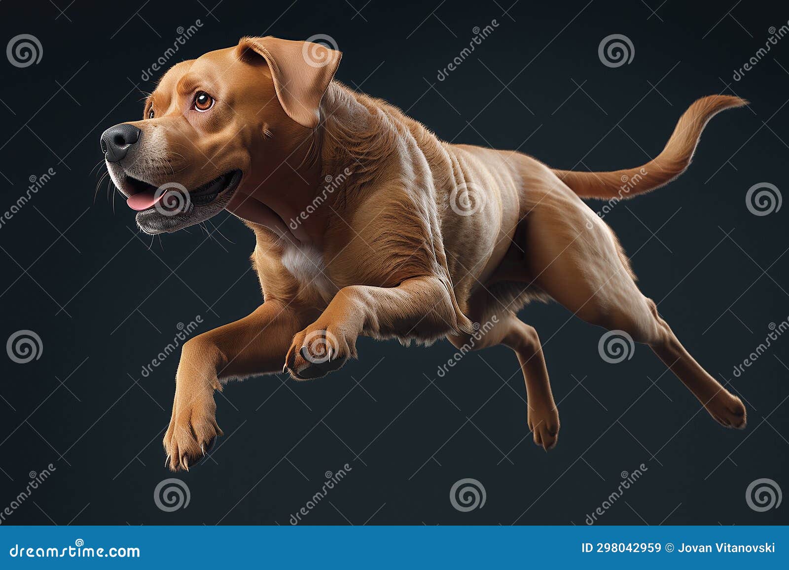 Ferocious Dog, Realistic 3d Render Stock Illustration - Illustration of ...