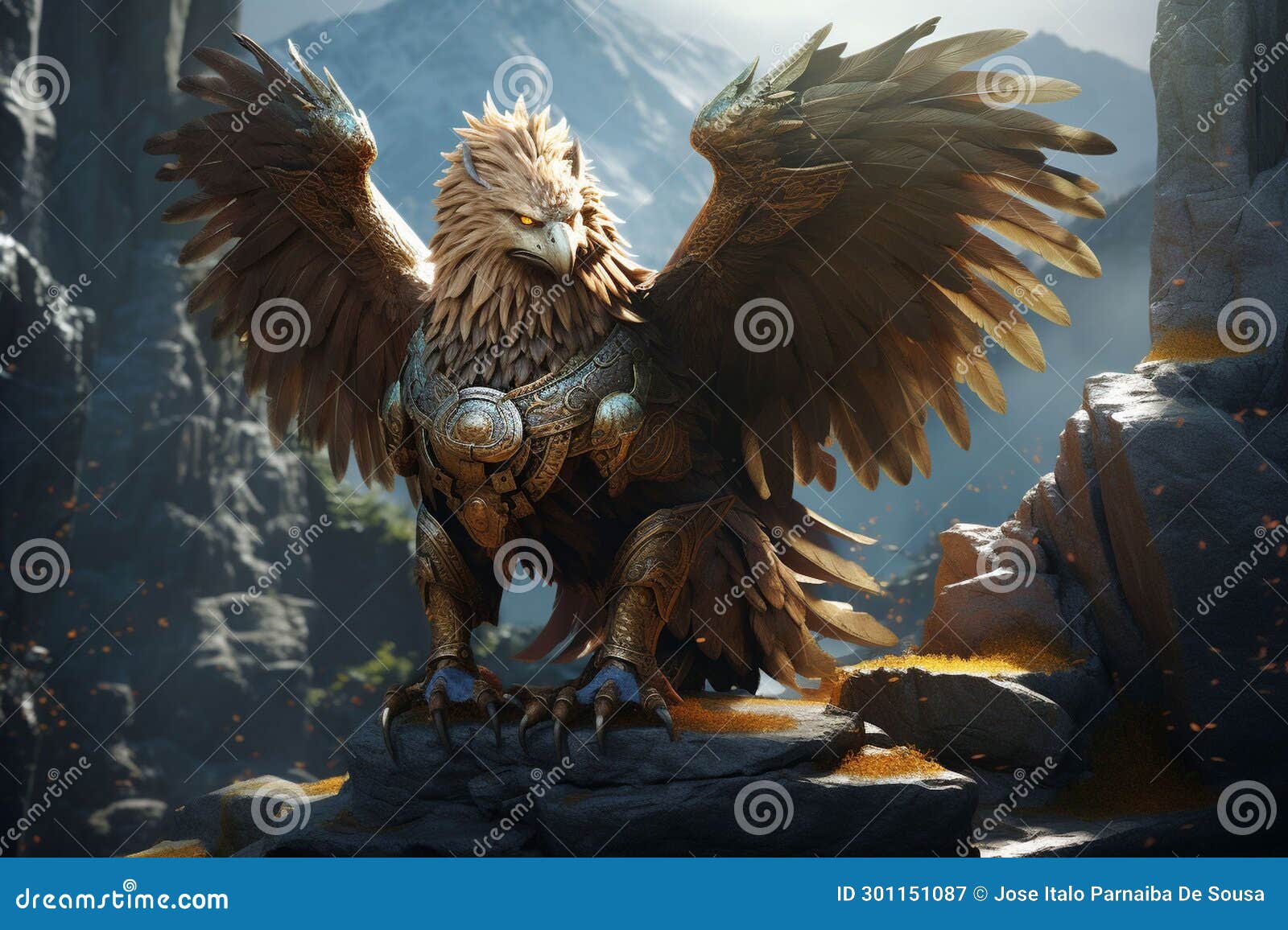 Ferocious Eagle Mascot Vector Illustration | CartoonDealer.com #83863722
