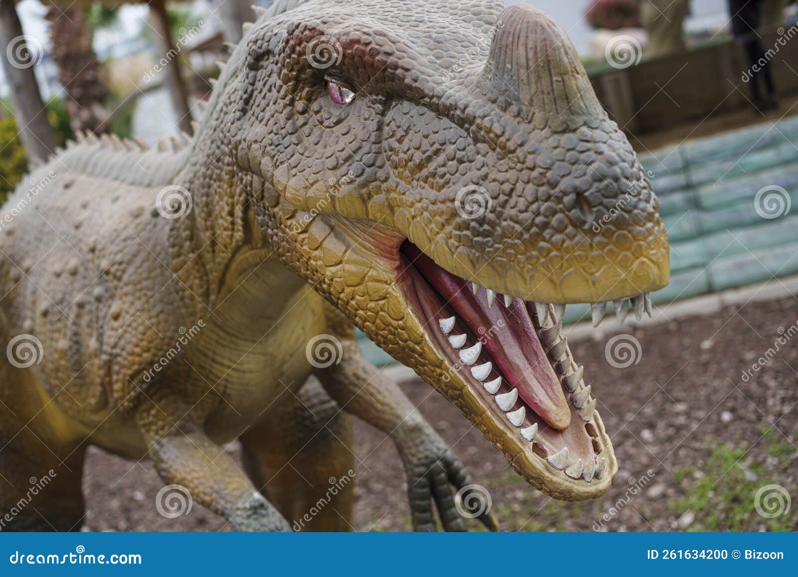 Ferocious raptor dinosaur stock photo. Image of paleontology - 261634200