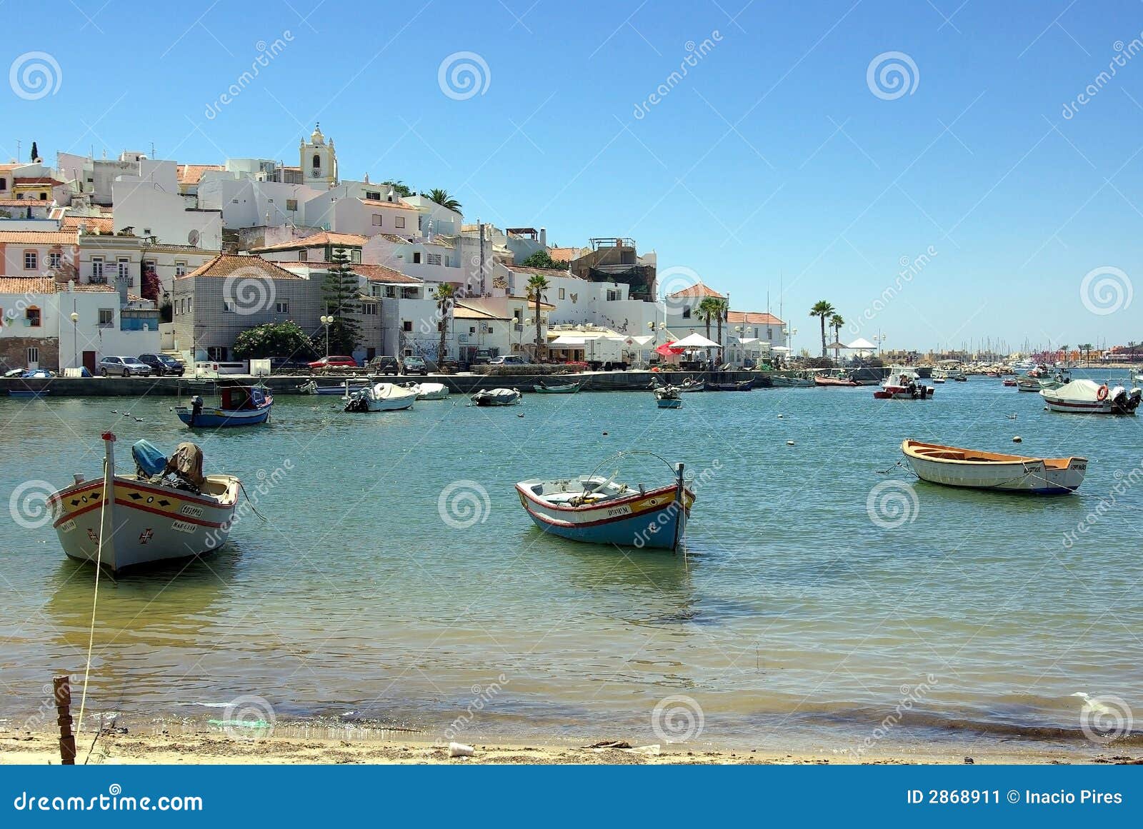 Ferragudo, Portugal in Algarve Stock Image - Image of countryside ...