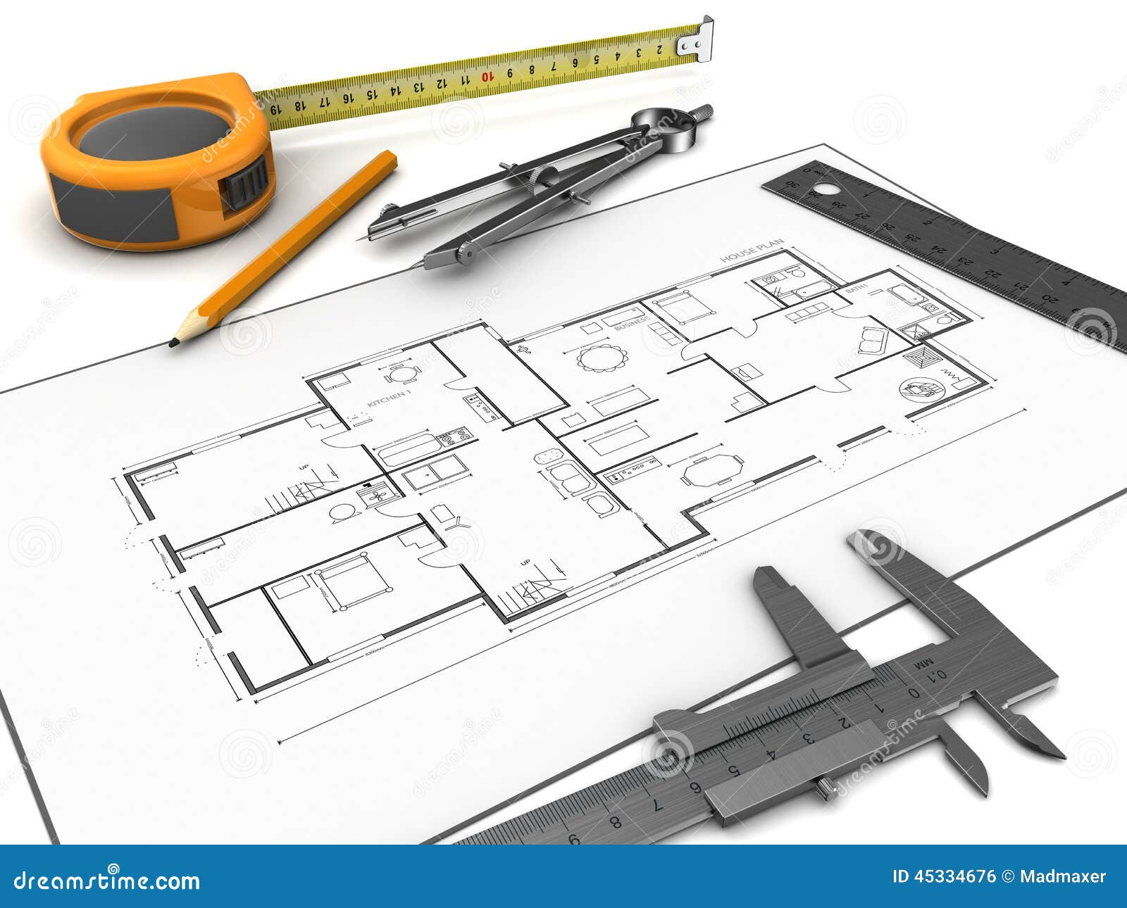 Ferramentas de desenho ilustração stock. Ilustração de branco - 45334676