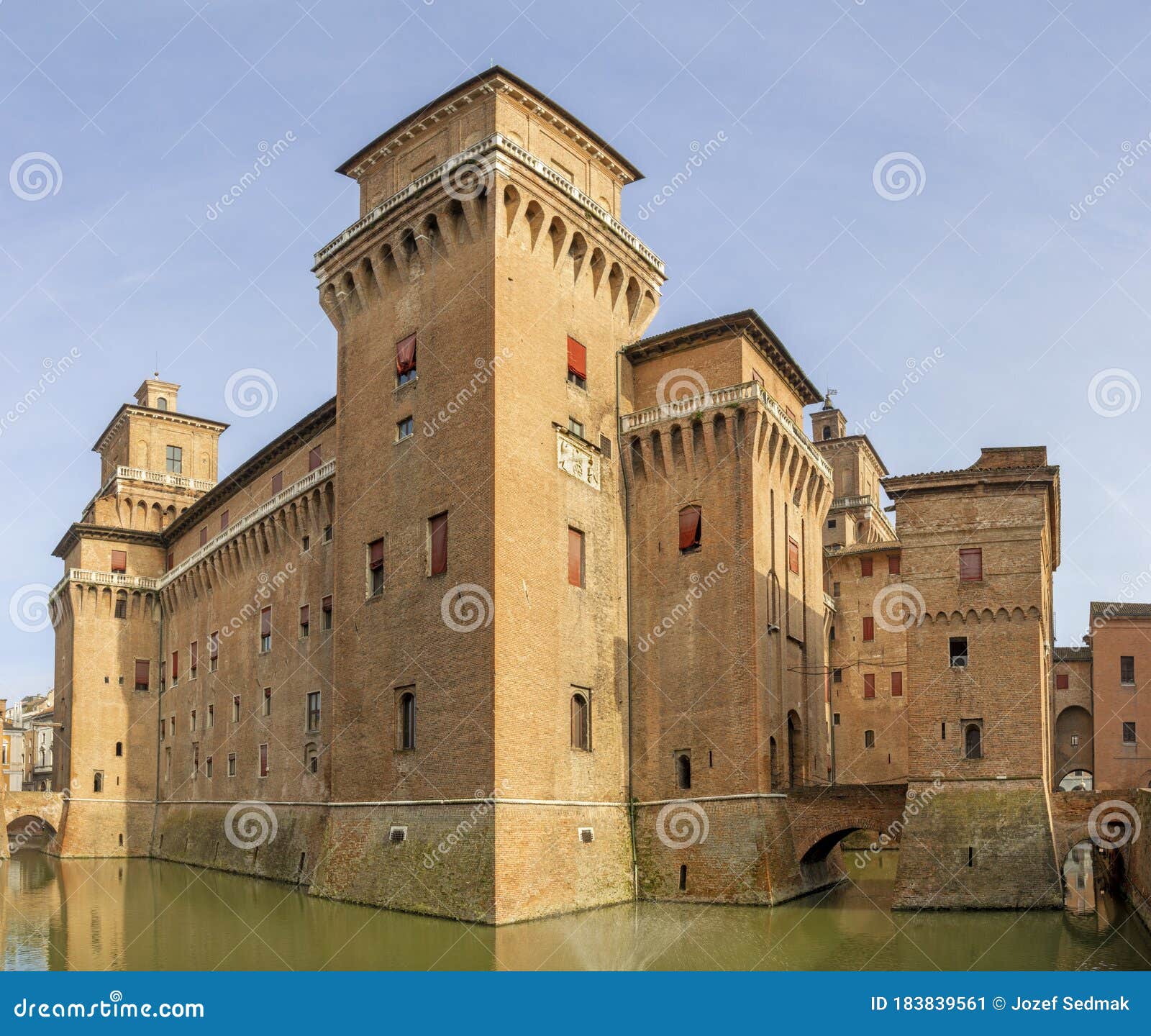 Ferrara - the Castle Castello Estense Stock Image - Image of ...