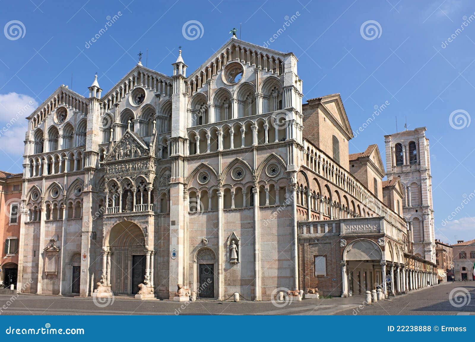 Ferrara cathedral stock photo. Image of facade, architecture - 22238888