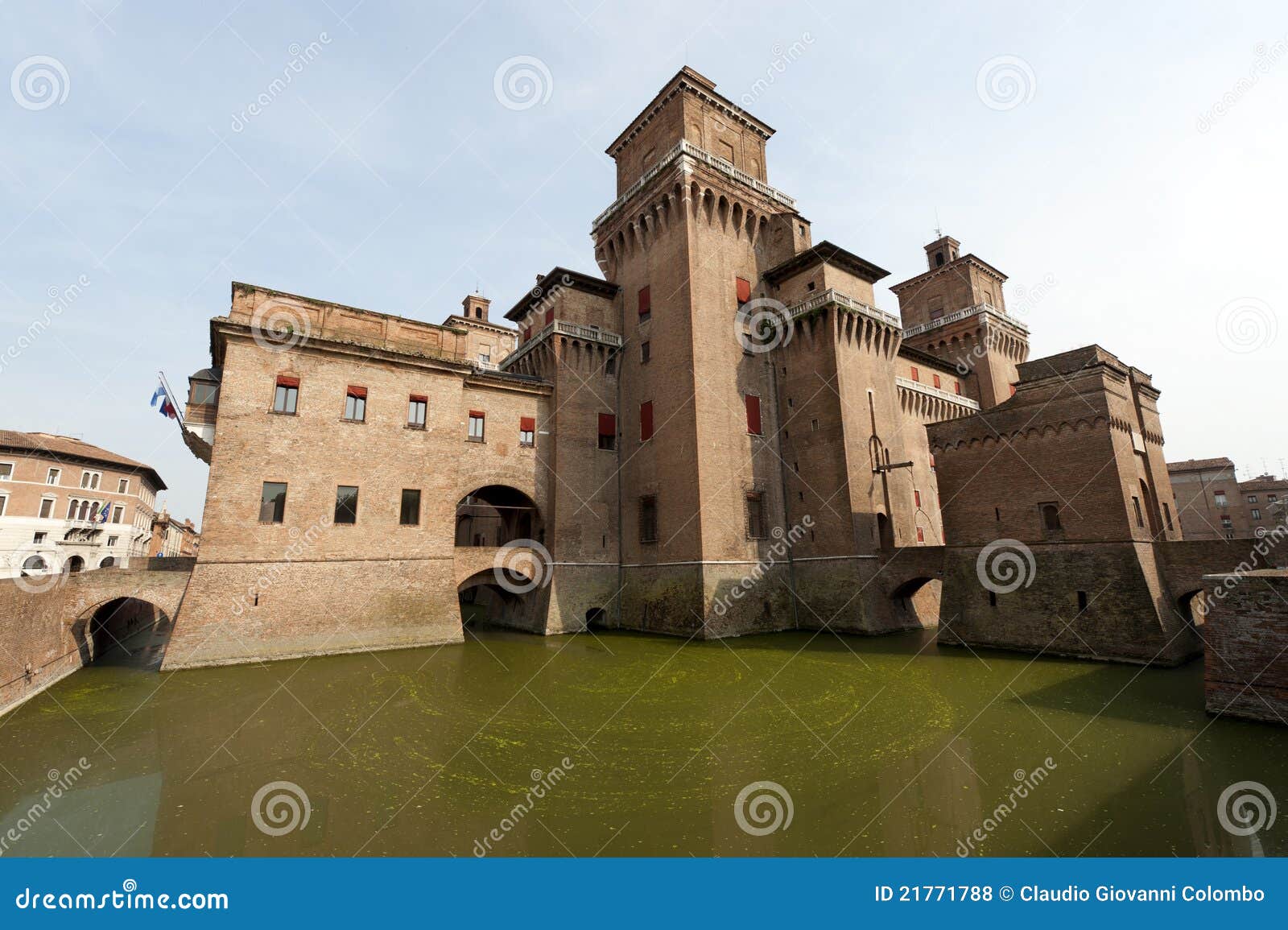 Ferrara - the Medieval Castle Stock Photo - Image of brick, landmark ...