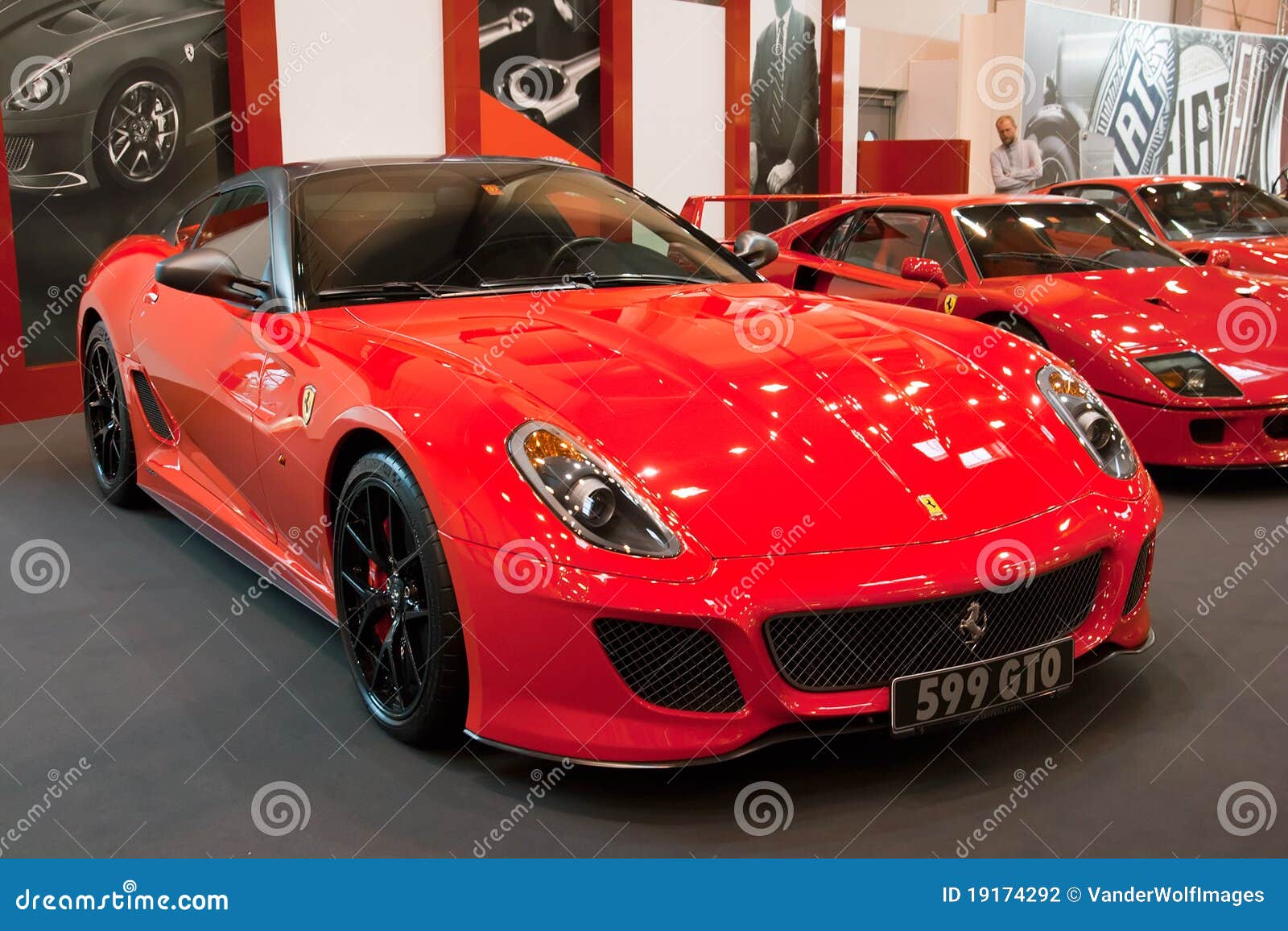 Ferrari 599 GTO editorial photography. Image of showroom - 19174292