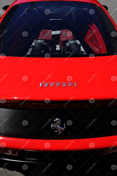 Ferrari back view editorial photo. Image of horse, luxury - 15593711