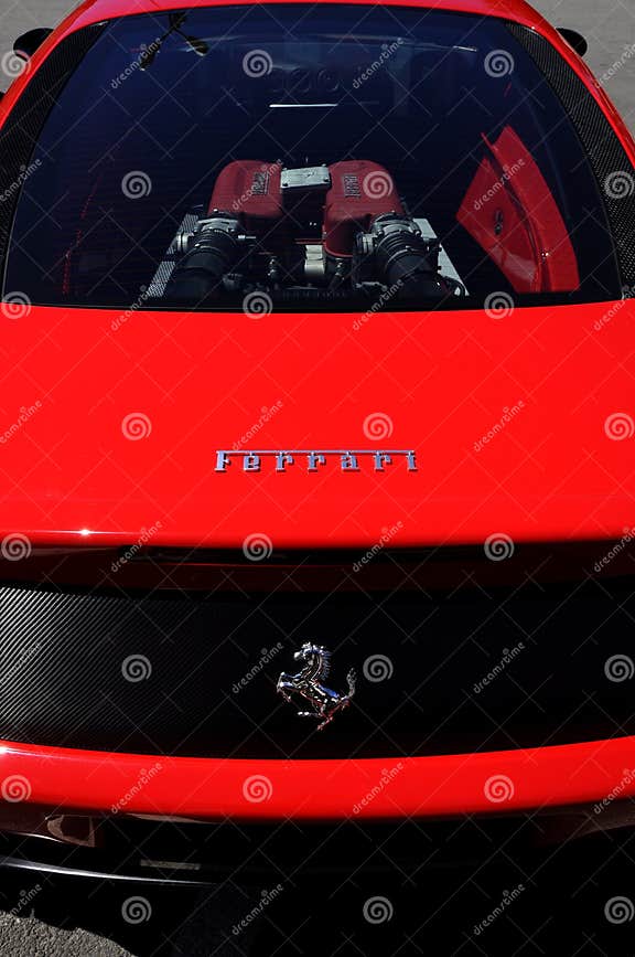 Ferrari back view editorial photo. Image of horse, luxury - 15593711