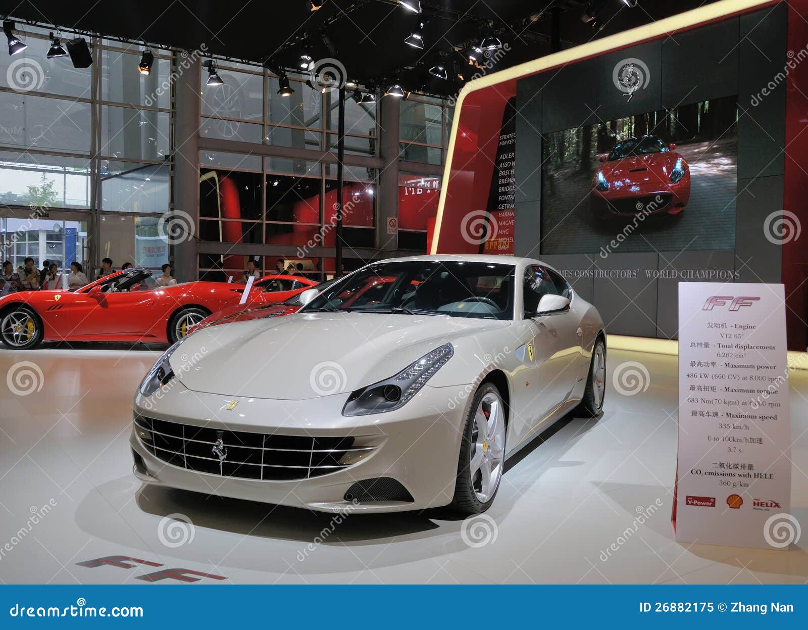 Ferrari blanco FF imagen editorial. Imagen de coches - 26882175