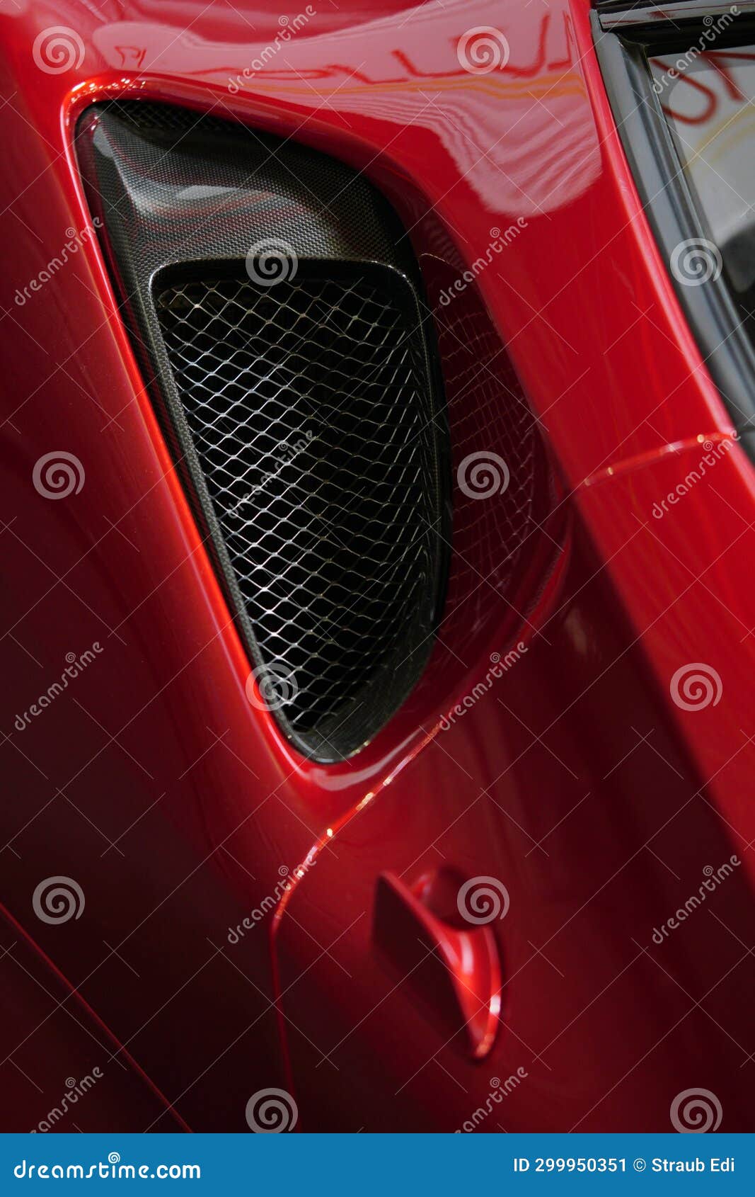 Ferrari 488 Carbon Fiber Air Intake Stock Image - Image of shape ...