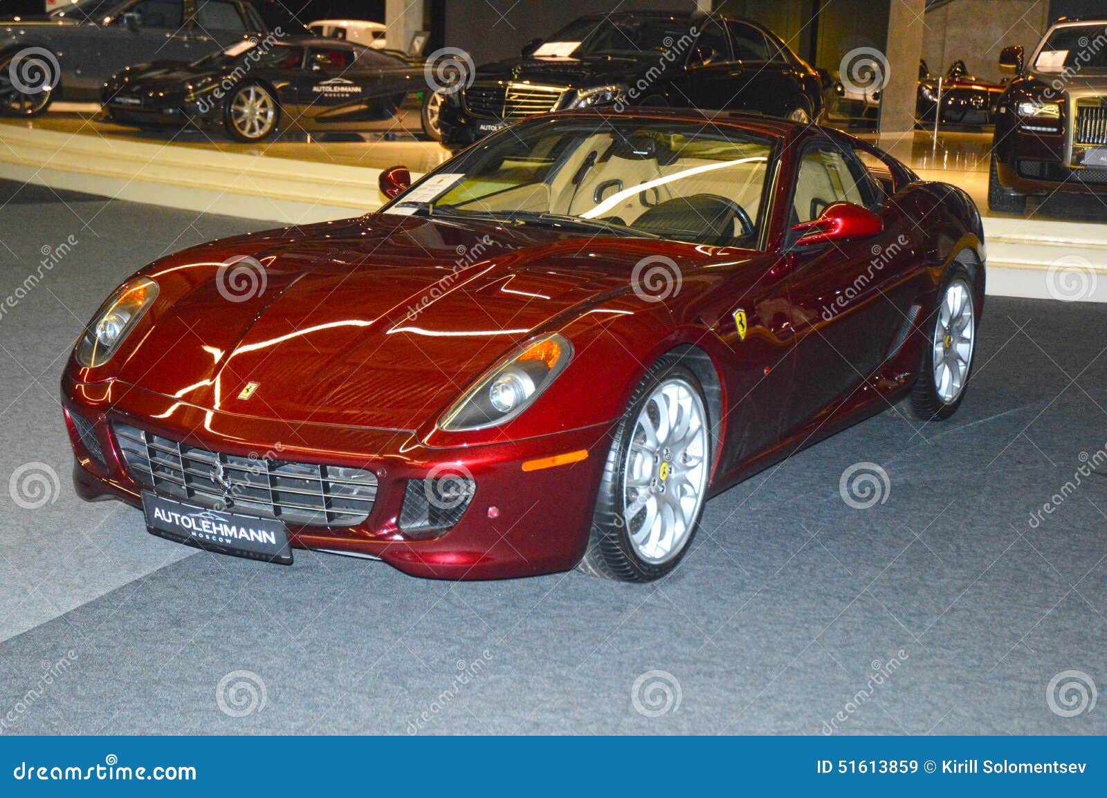 Ferrari Cherry Color in the Showroom Editorial Stock Image - Image of ...