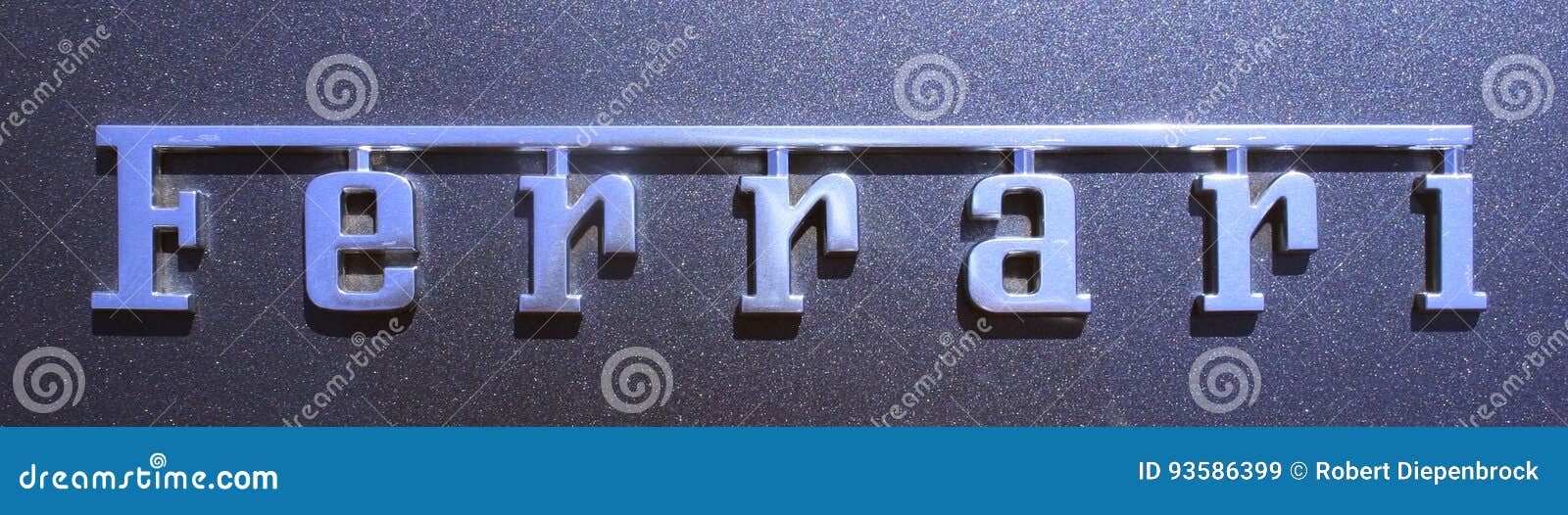 Ferrari- Chrome Lettering Badge Editorial Stock Image - Image of logo ...