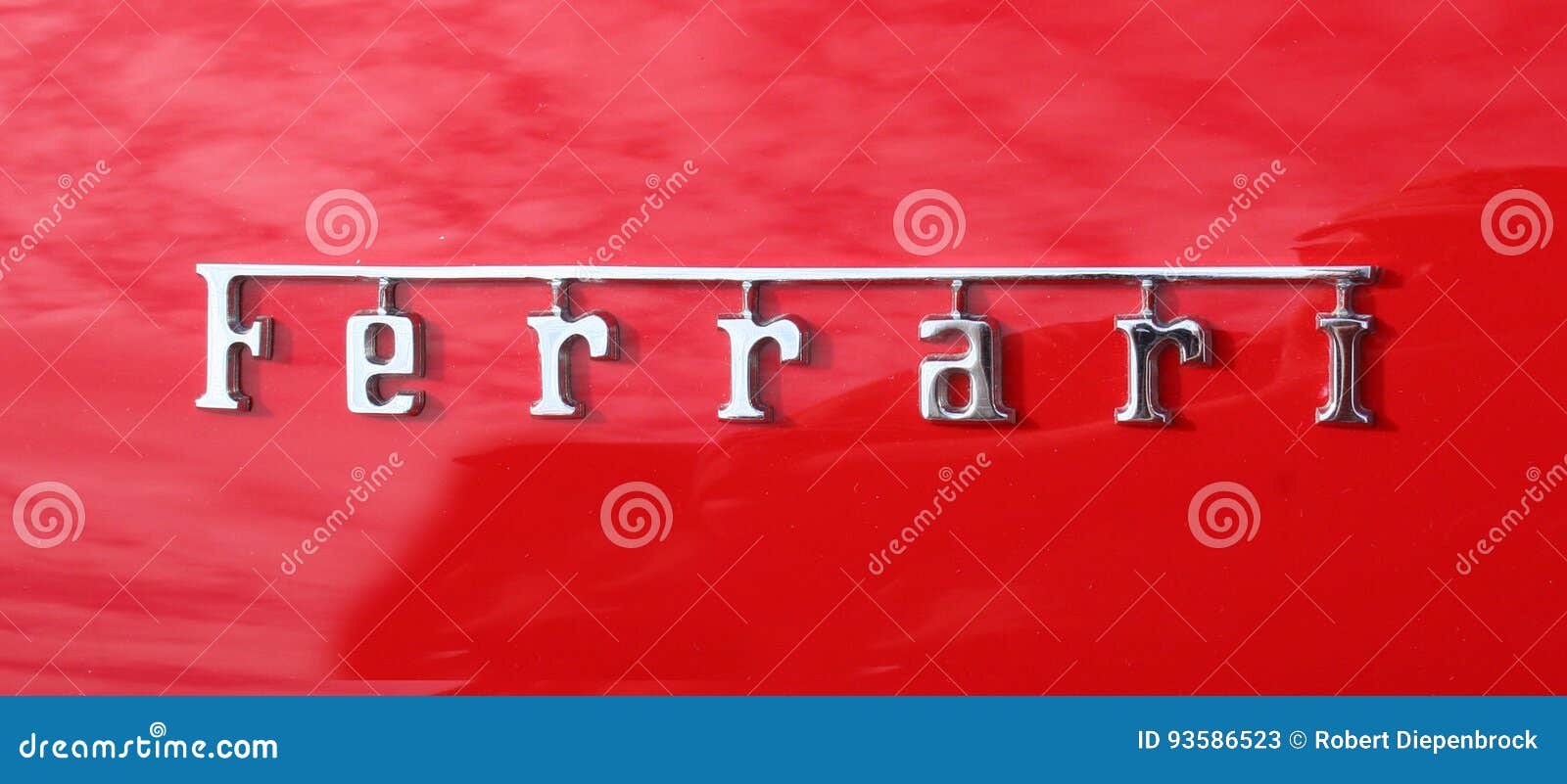 Ferrari- Chrome Lettering Badge Editorial Photo | CartoonDealer.com ...