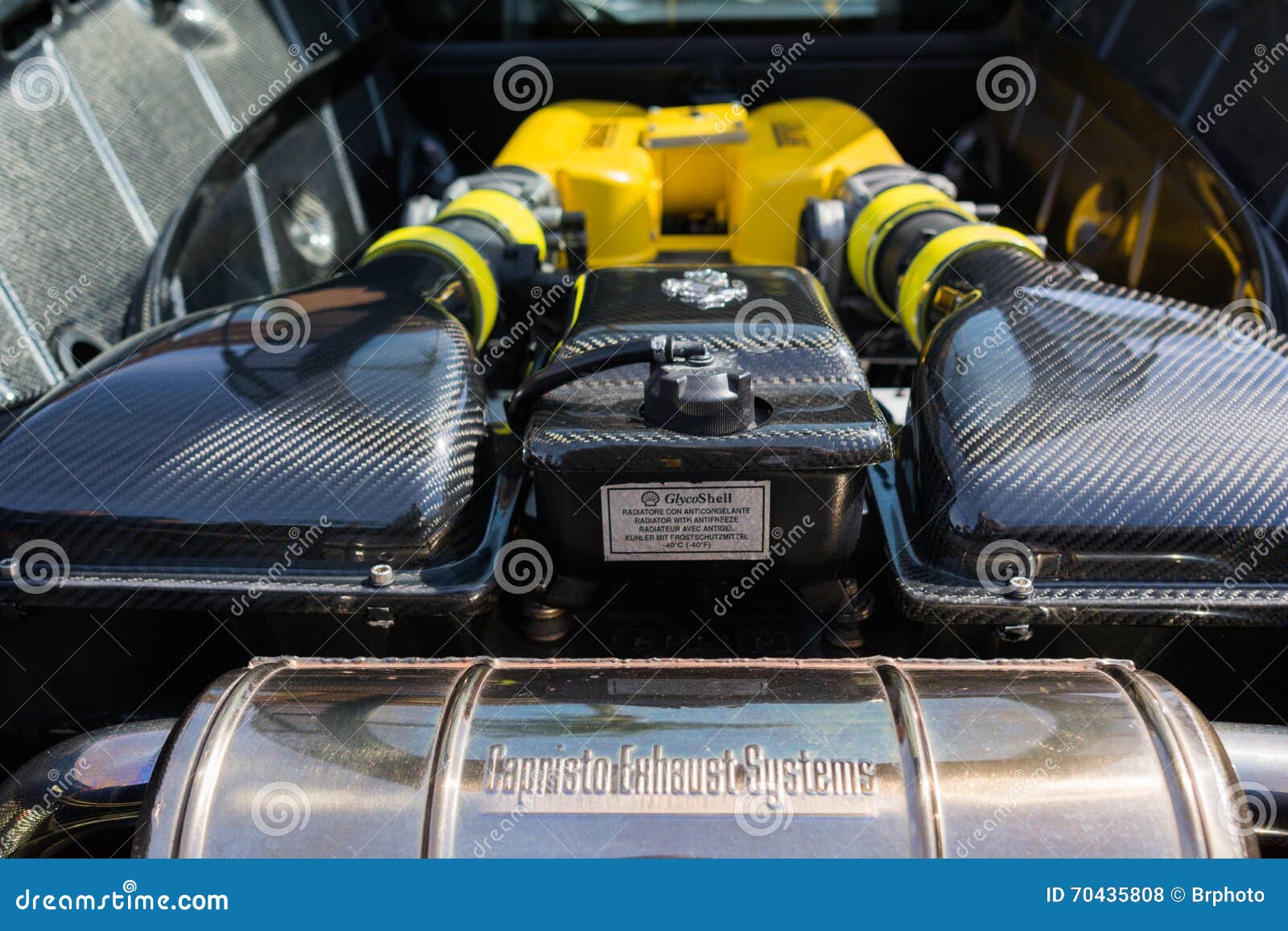 Ferrari engine on display editorial stock photo. Image of automotive ...