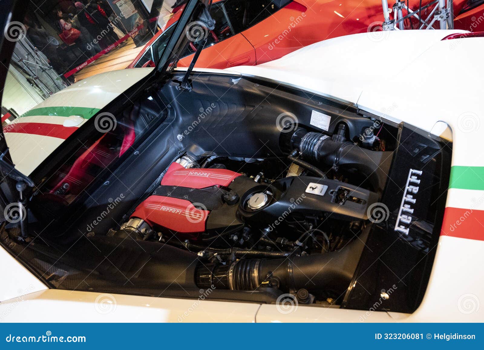 Ferrari Engine expose editorial photo. Image of engine - 323206081