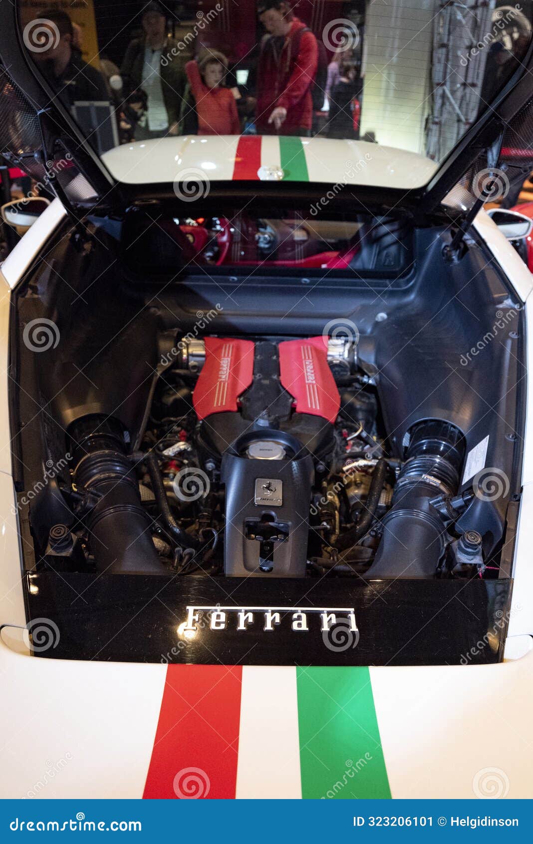 Ferrari Engine expose editorial photo. Image of transportation - 323206101