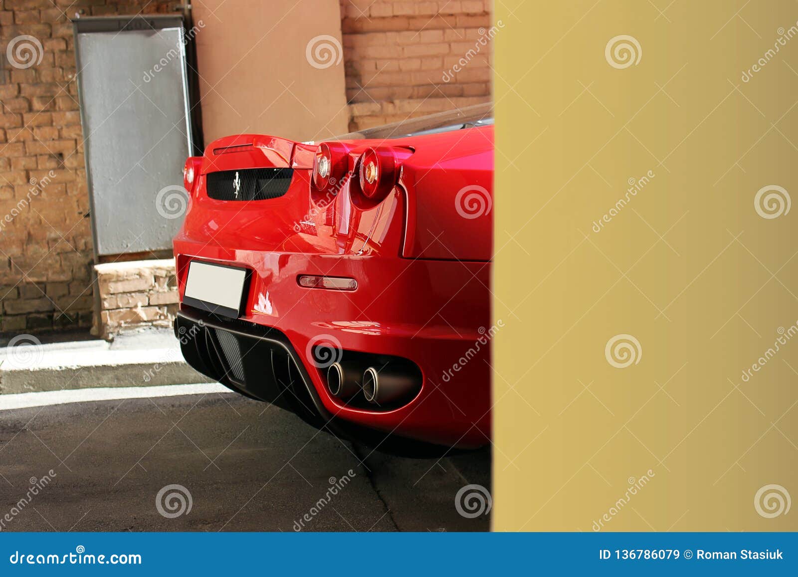 April 3, 2016, Kiev, Ukraine. Ferrari F430. Red Supercar. Abstract ...